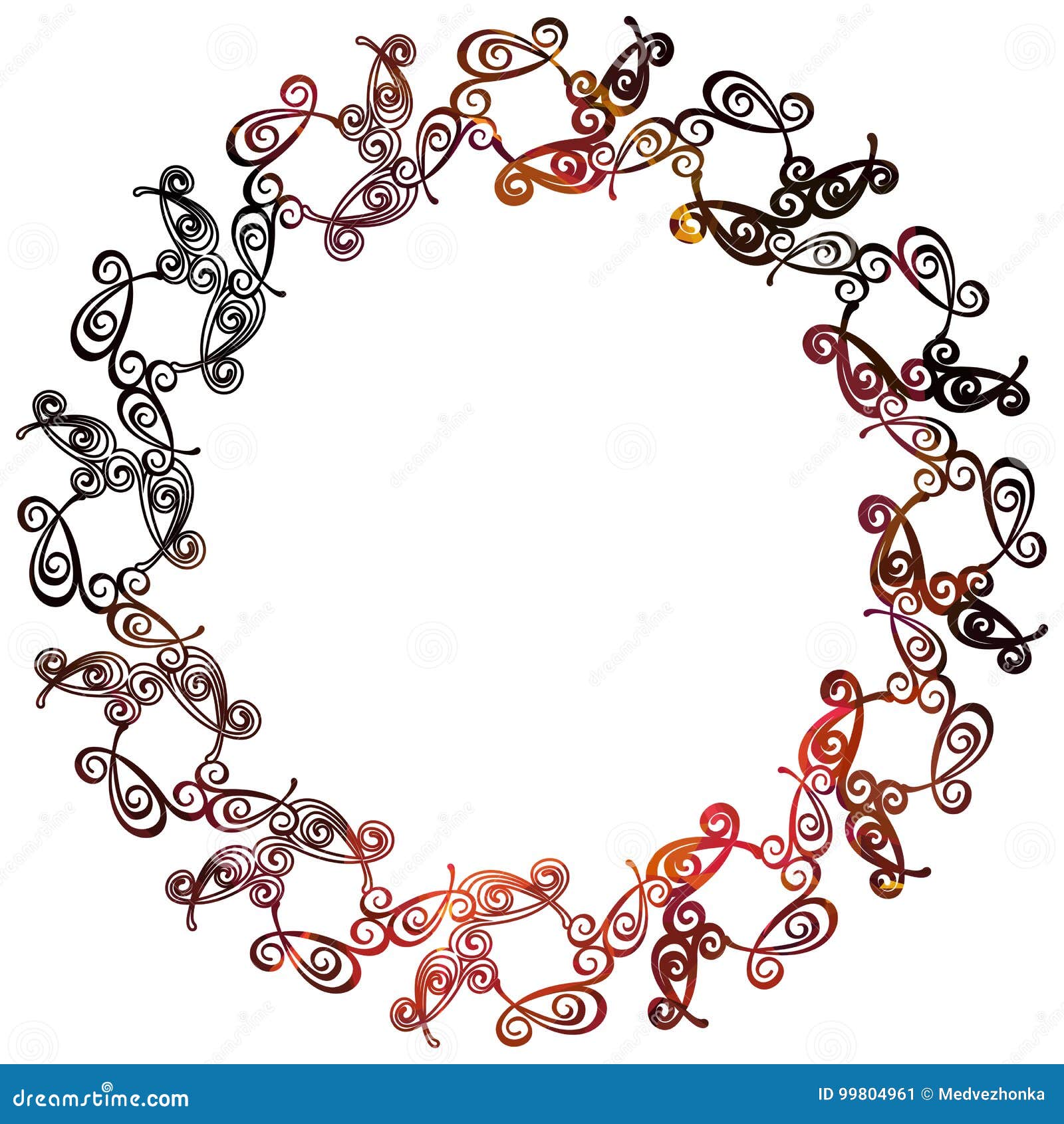 Luxurious Abstract Round Frame. Vector Clip Art. Stock Vector ...