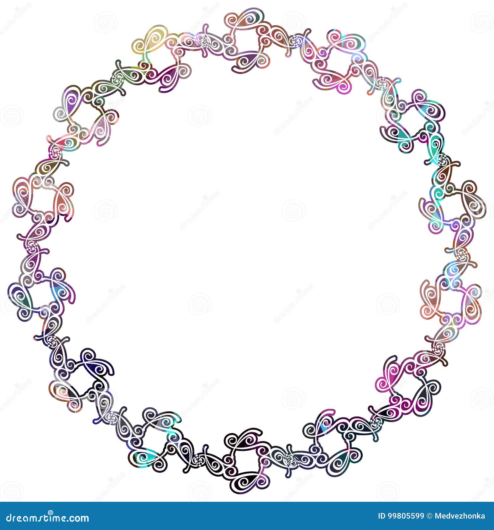 Luxurious Abstract Round Frame. Vector Clip Art. Stock Vector ...