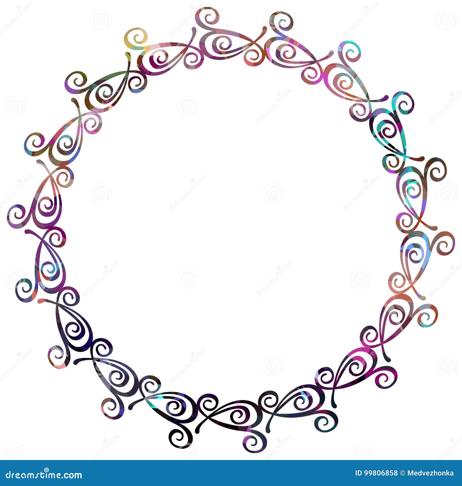Luxurious Abstract Round Frame. Vector Clip Art. Stock Vector ...