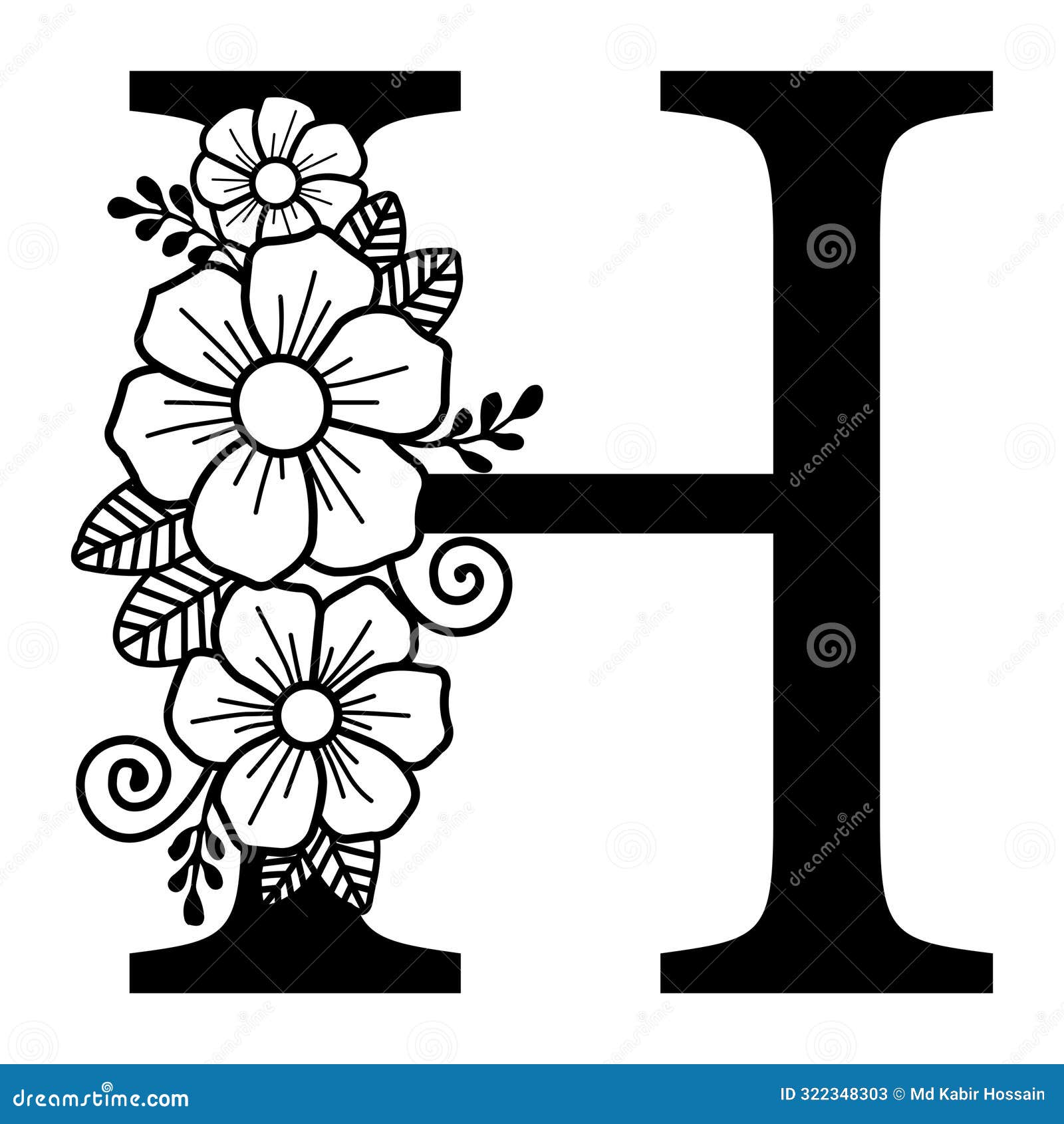 Luxurious Alphabet H Eps Format, Laser Cut Alphabet, Decorative Letter ...