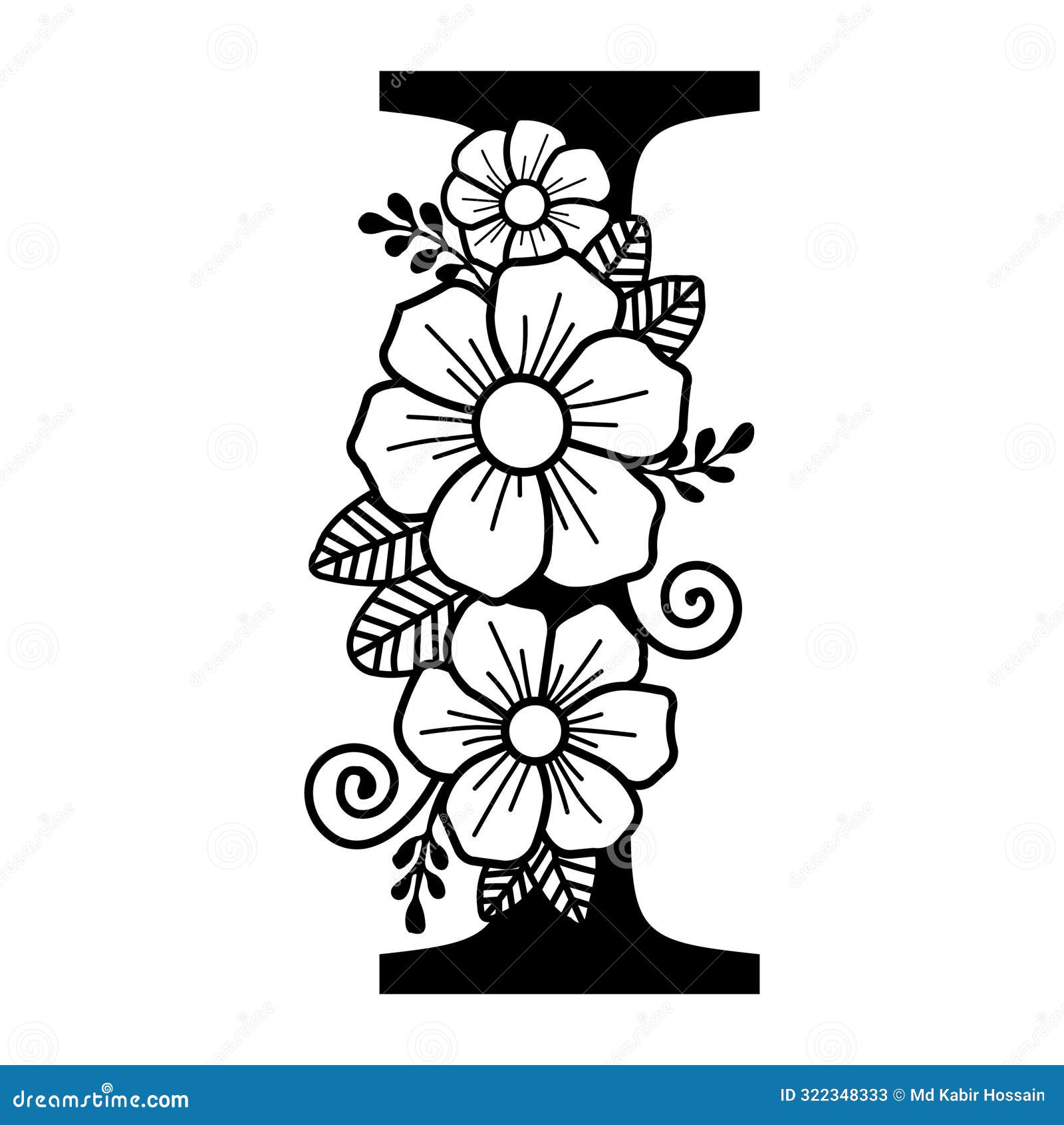 Luxurious Alphabet I Eps Format, Laser Cut Alphabet, Decorative Letter ...