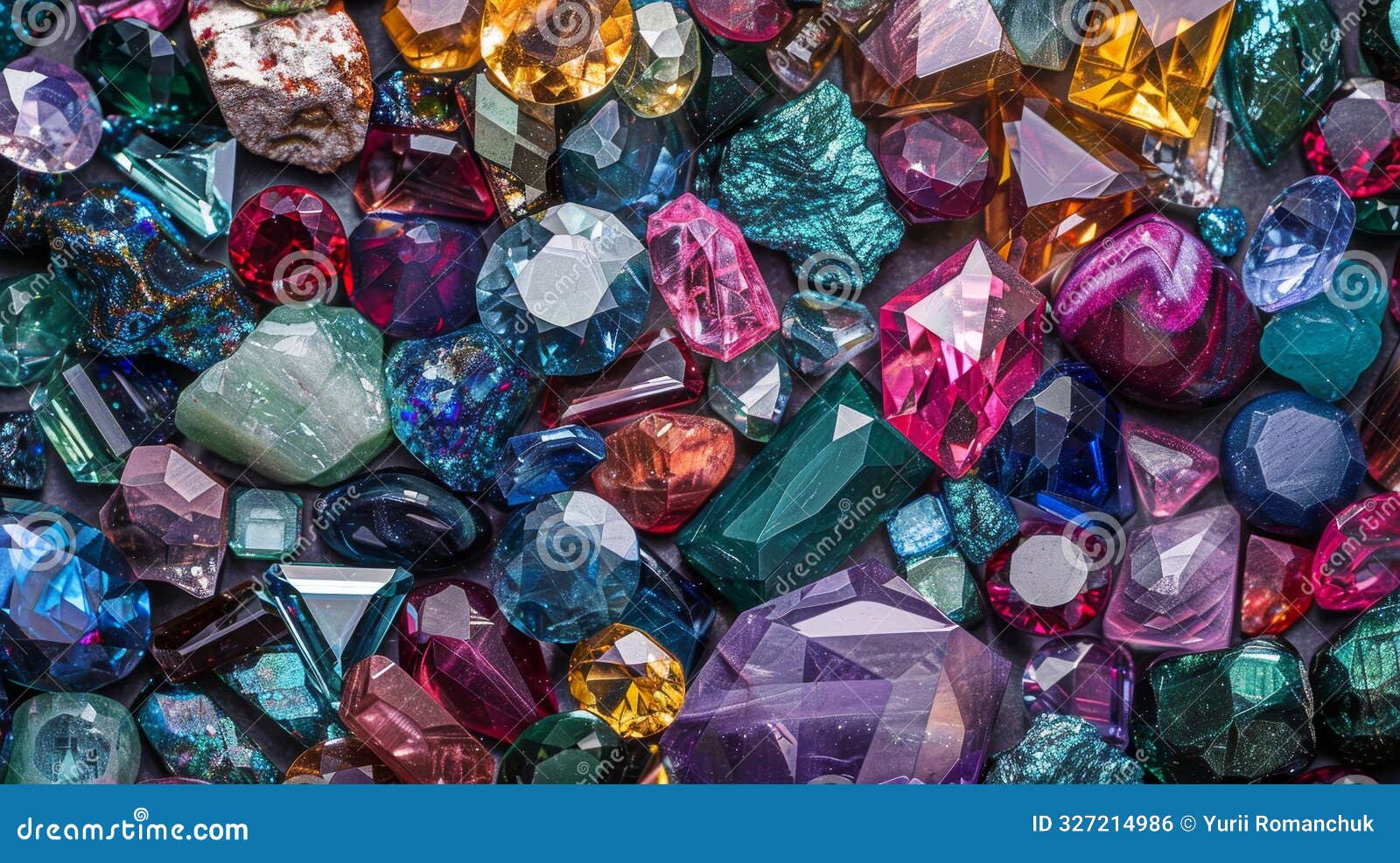 Luxurious Array of Rubies, Emeralds, Sapphires, and Diamonds in a ...