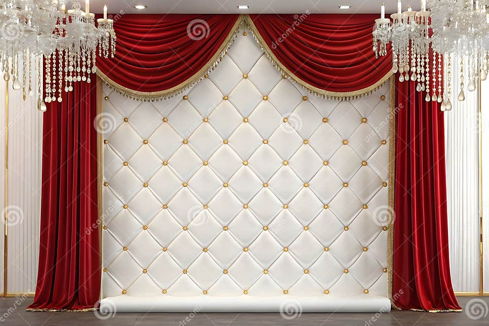 Luxurious Backdrop for a Special Event, Backdrop Should Feature a Large, White Fabric Panel with ...