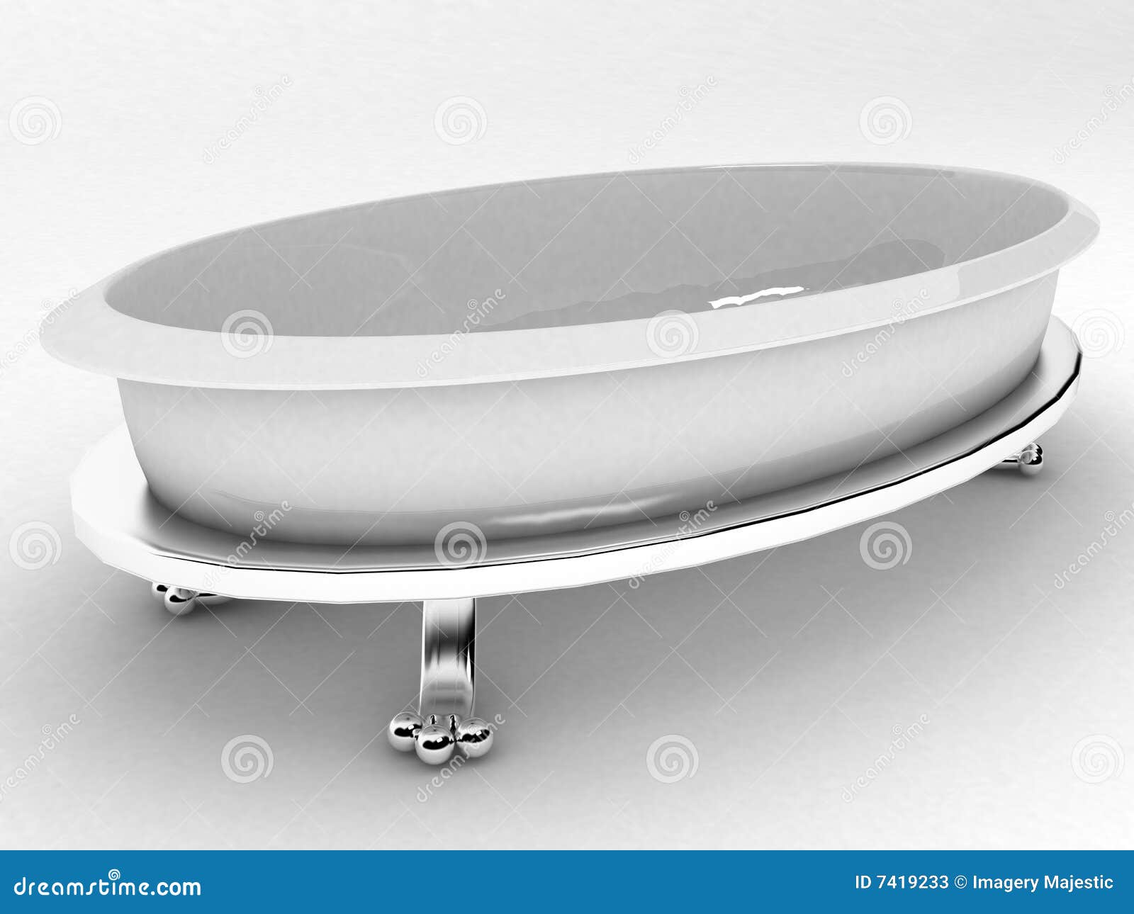 Luxurious Bath With Red Rose Petals Floating On The Water Surface ...