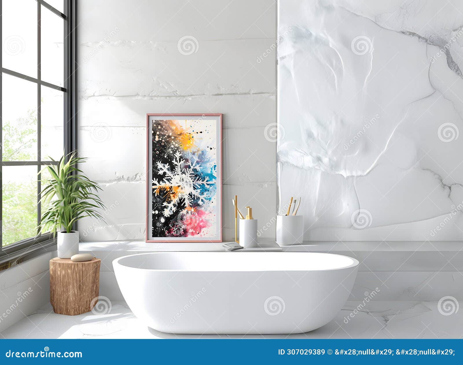 Luxurious Bathroom Decoration Modern Design with Elegant Frames and ...