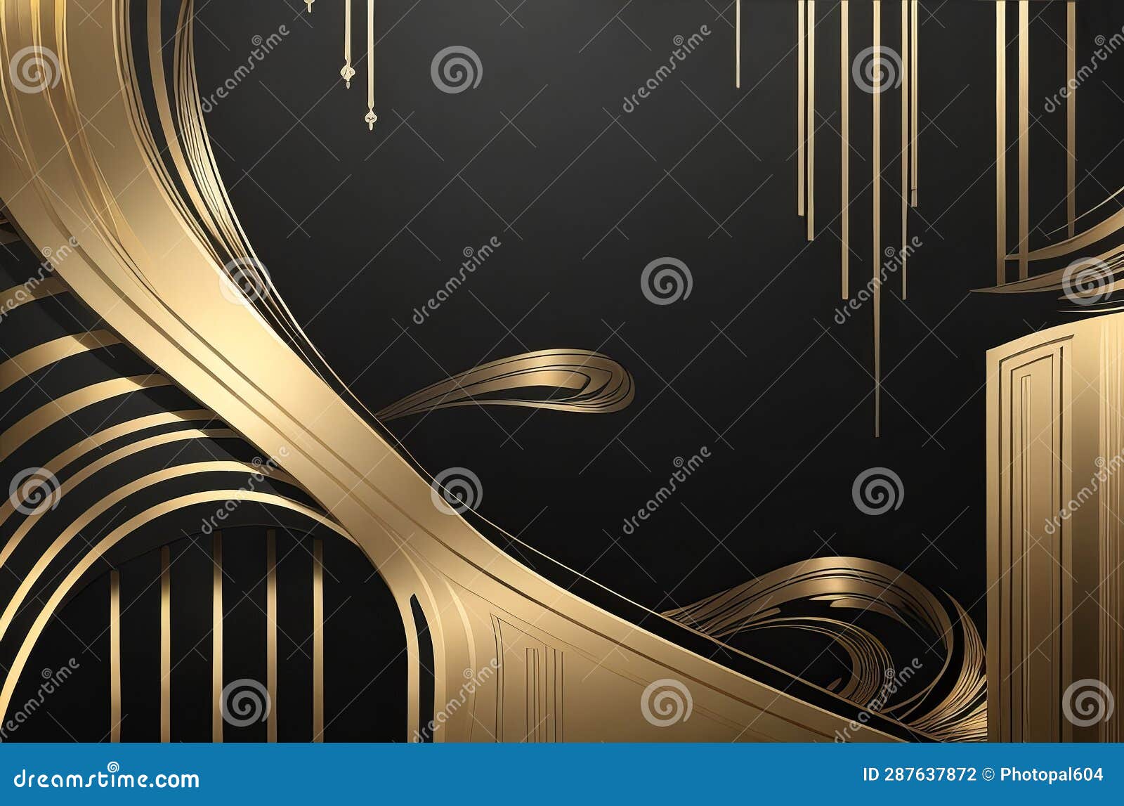 Luxurious Black and Gold Background: Elegance Defined. Stock Photo ...
