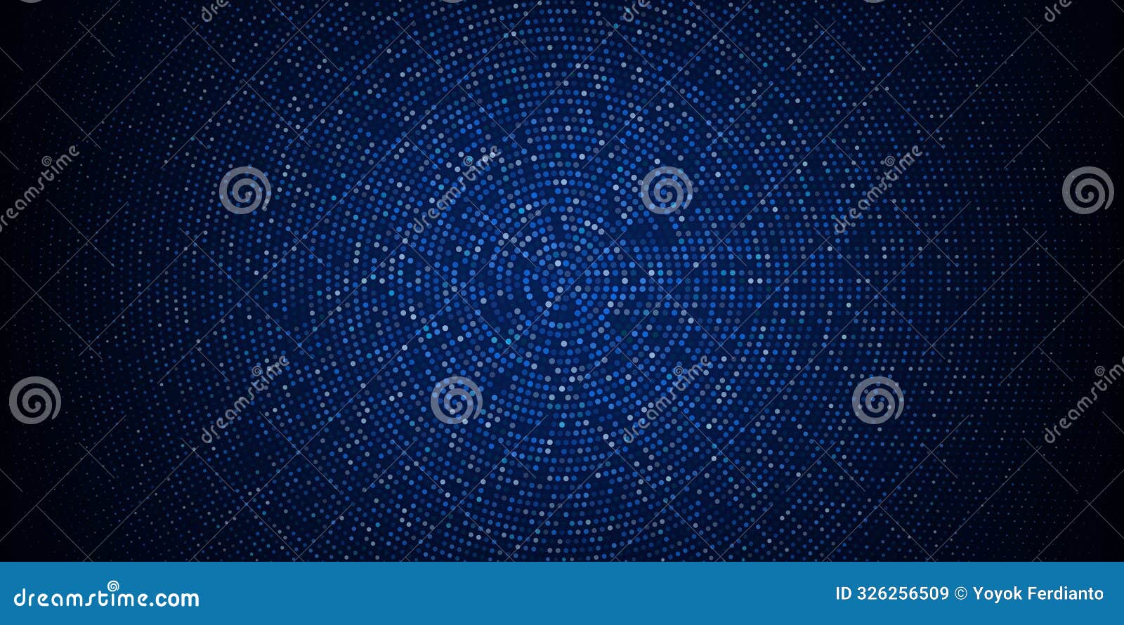 Luxurious Blue Digital Circle Particle Noise Background Stock Vector ...