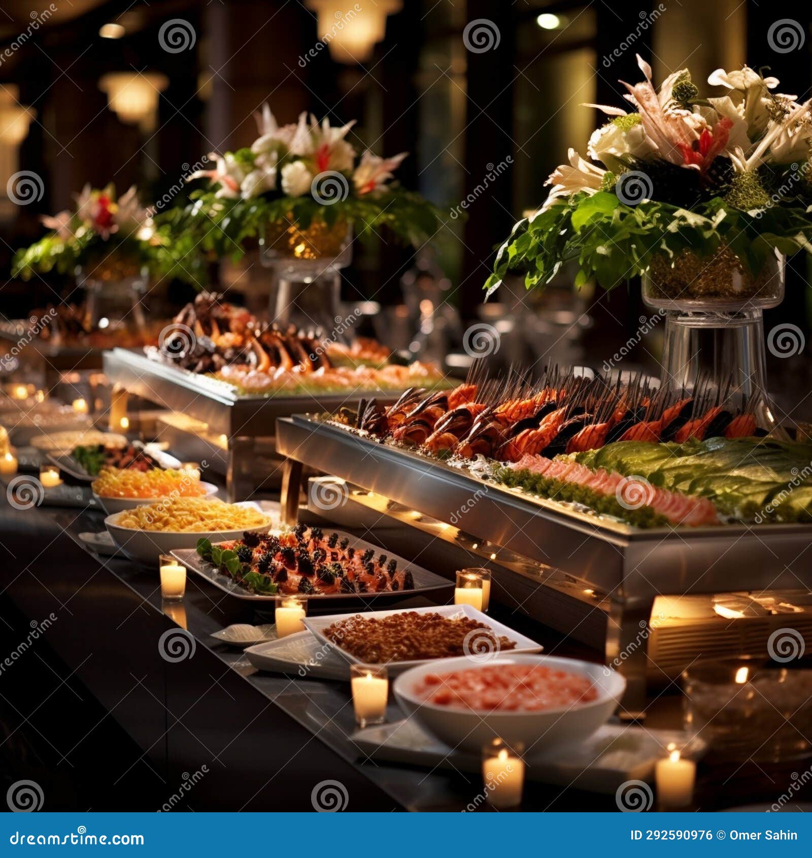 Luxurious Buffet Display: a Feast for the Senses Stock Photo - Image of ...