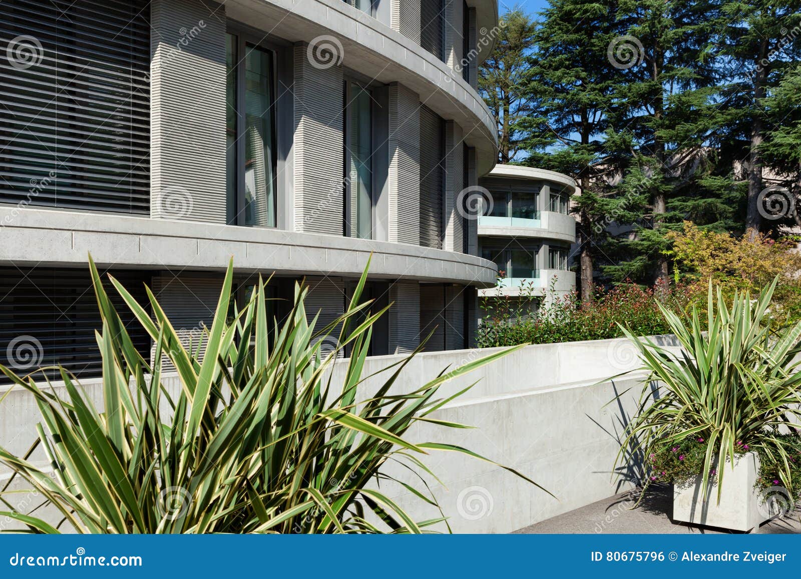 Luxurious Building Exterior Stock Photo - Image of housing, space: 80675796