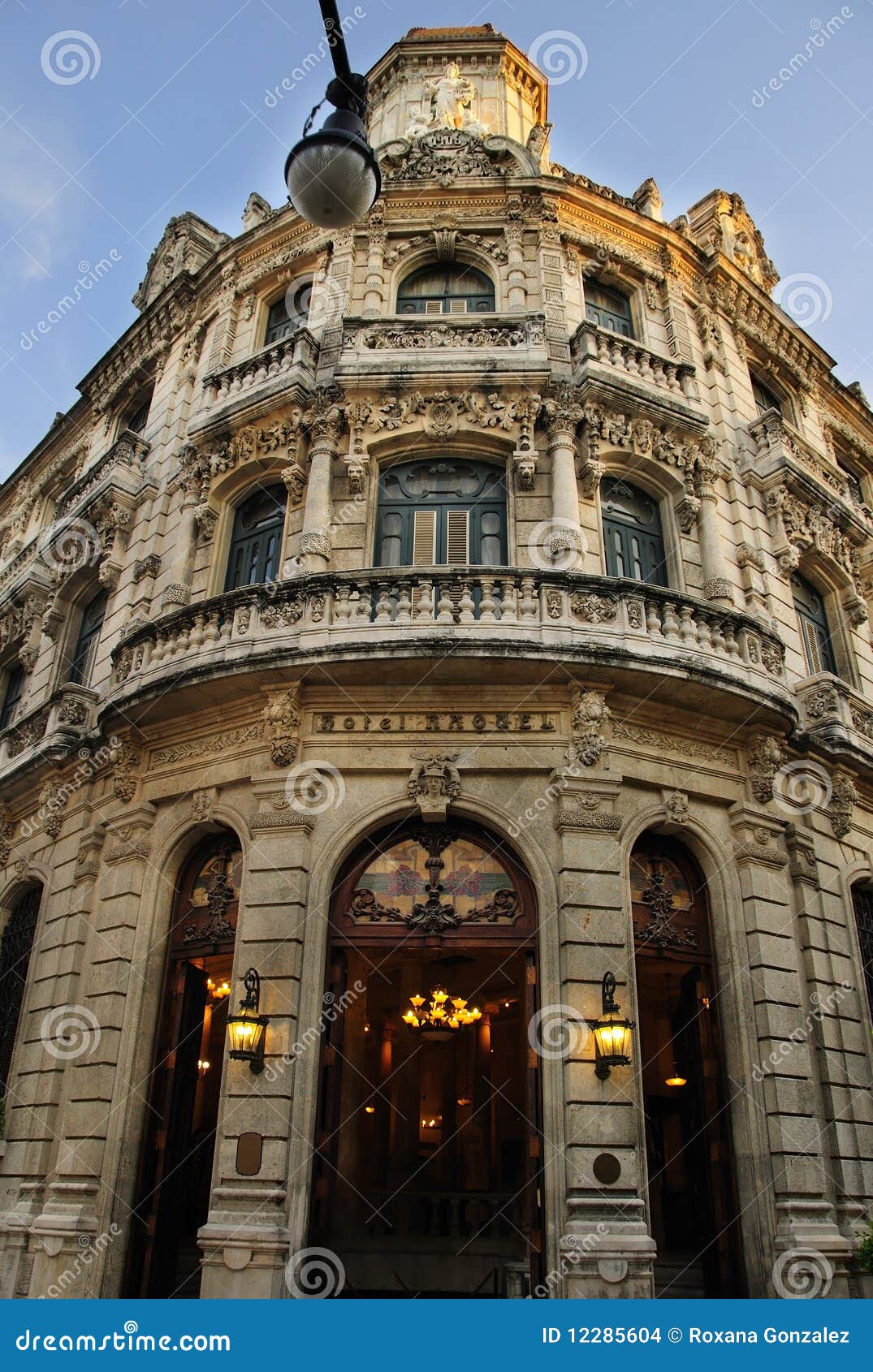 Luxurious Building Facade in Old Havana, Cuba Stock Photo - Image of ...