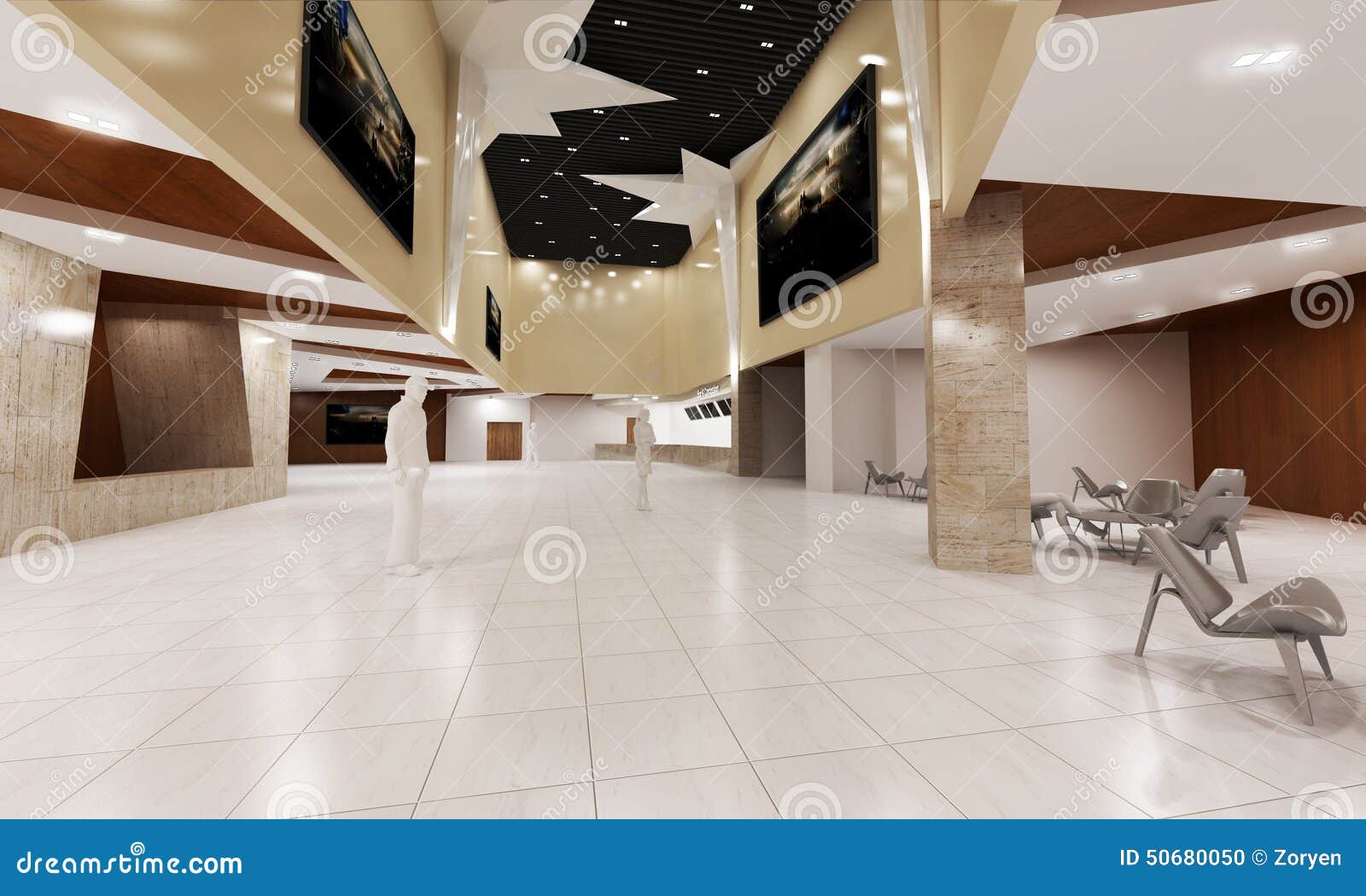 Luxurious building lobby stock photo. Image of interior - 50680050