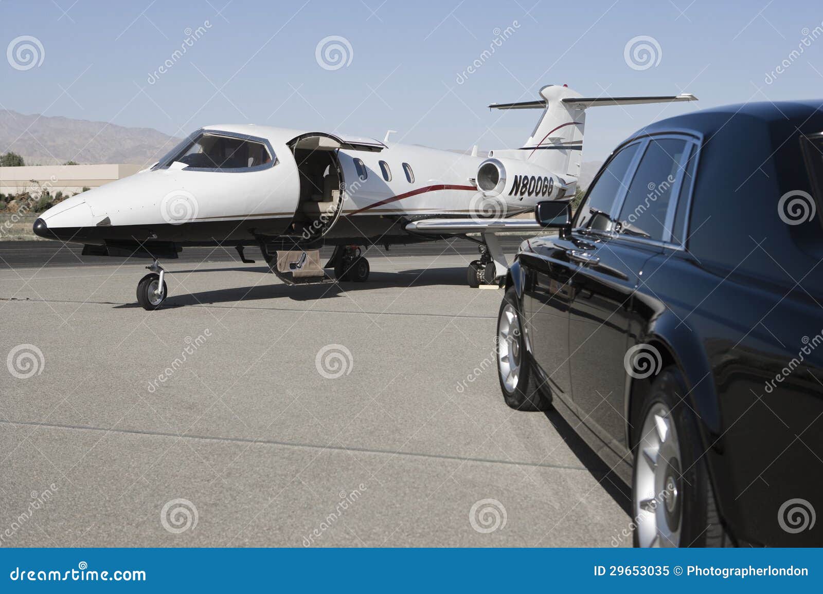 Luxurious Car and Airplane stock image. Image of luxurious - 29653035