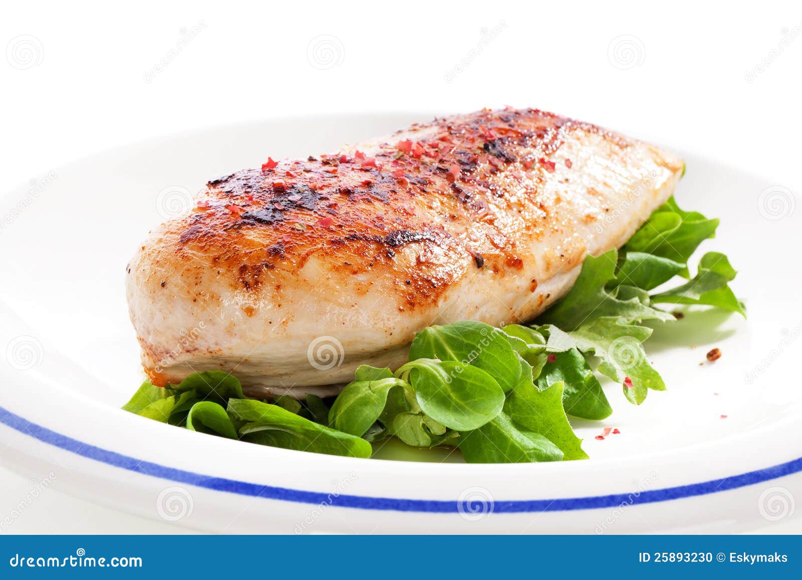 Luxurious Chicken with Salad. Stock Photo - Image of breast, dinner ...