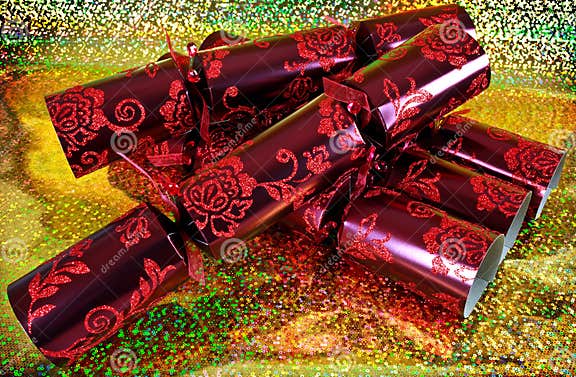 Luxury Christmas crackers stock photo. Image of colourful - 28108222