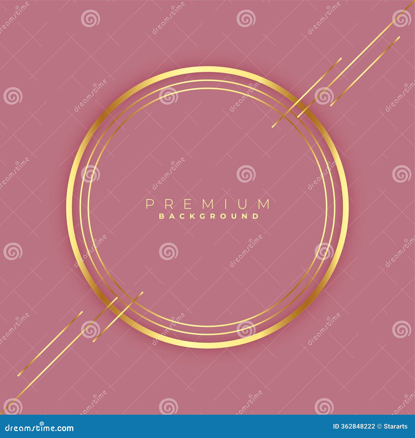 Luxurious Circular Golden Frame Decorative Background Design Stock ...