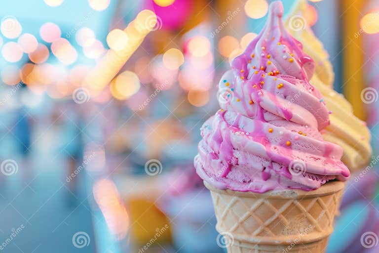 Luxurious Color Soft Serve Ice Cream Cones with Edible Glitter ... Luxurious Color Soft Serve Ice Cream Cones with Edible Glitter ...