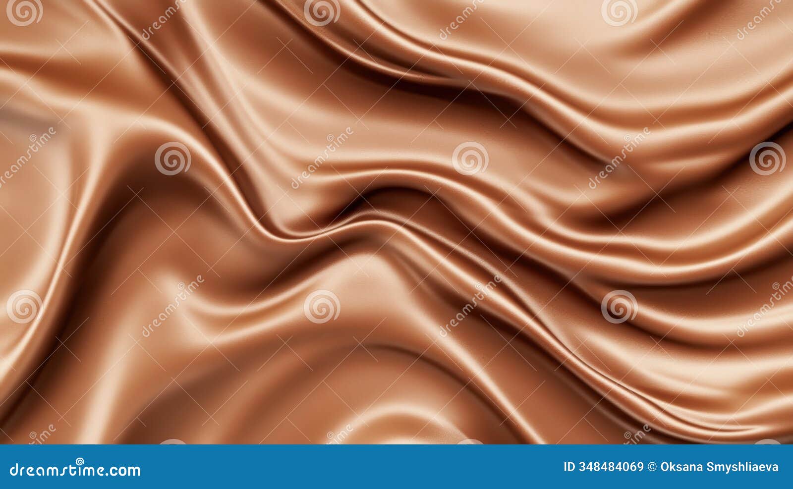 Luxurious Copper Satin Fabric Texture Background in Elegant Waves Stock ...