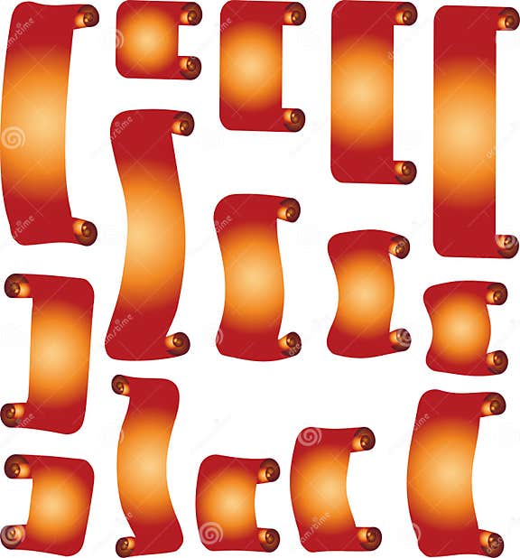 Luxurious Copper Scroll Set Stock Vector - Illustration of material ...