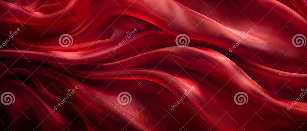 Luxurious Crimson Waves - Abstract Silk Elegance. Concept Luxurious ...