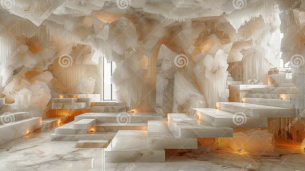 Luxurious Crystal-Themed Interior Design Stock Illustration ...