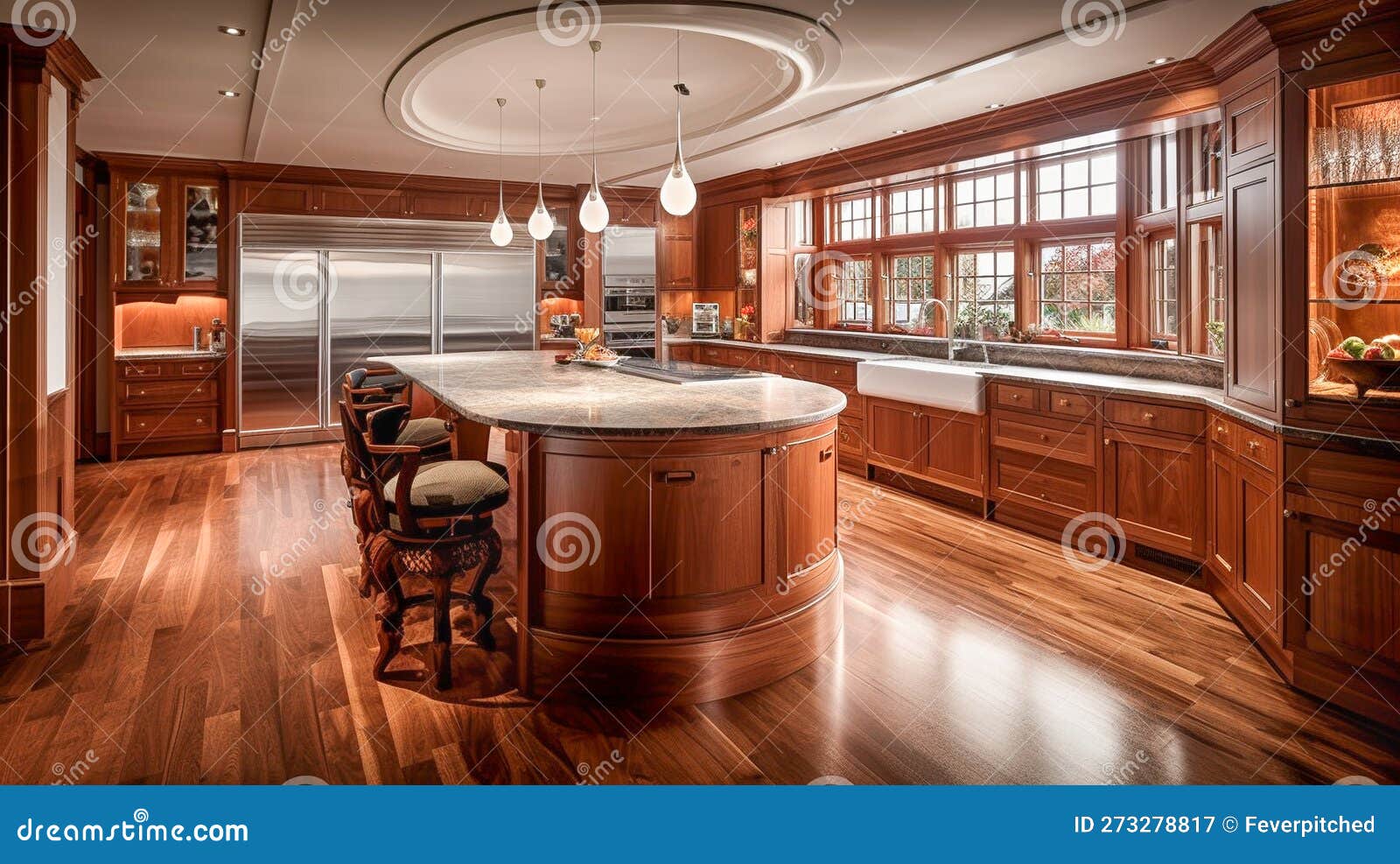 Luxurious Custom Residential Kitchen Upgrade Interior - Generative AI ...