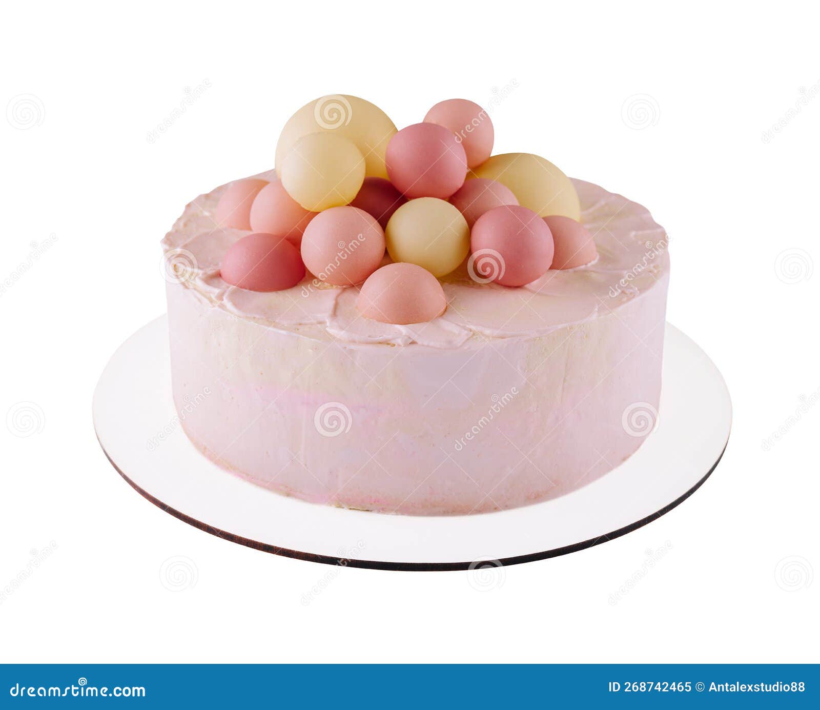Luxurious Dessert with Pink Chocolate Spheres Stock Image - Image of ...