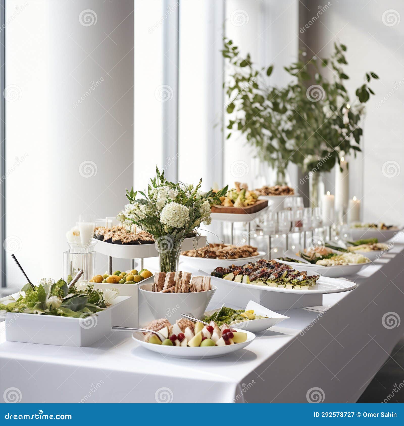 Luxurious Dining Setup for a Reception - Savoring Simplicity Stock ...