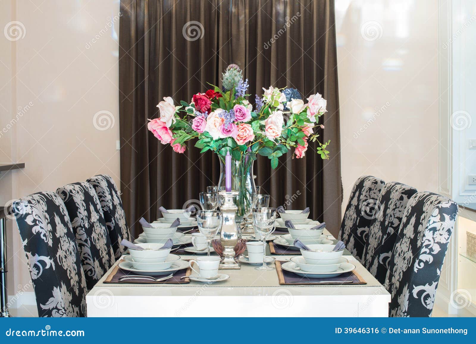 Luxurious dining table stock photo. Image of city, kitchen - 39646316
