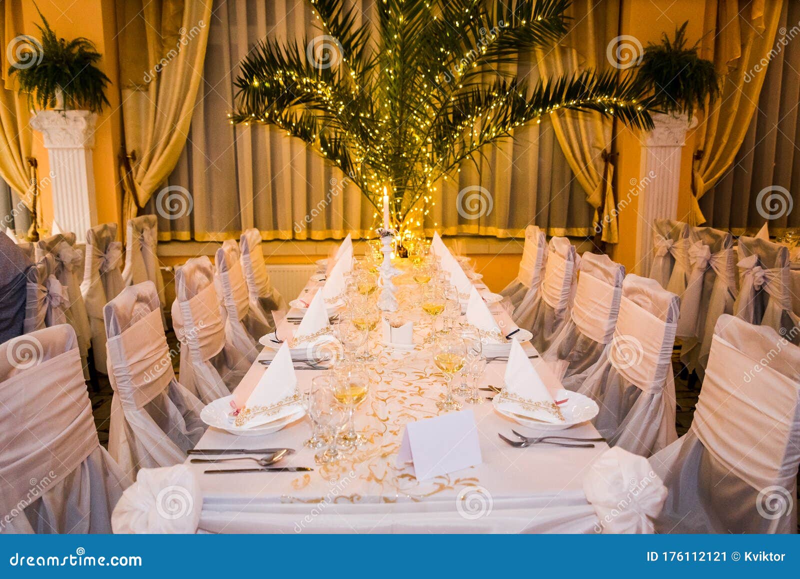 Luxurious and Elegant Dinner Table Settings for Event Stock Image ...