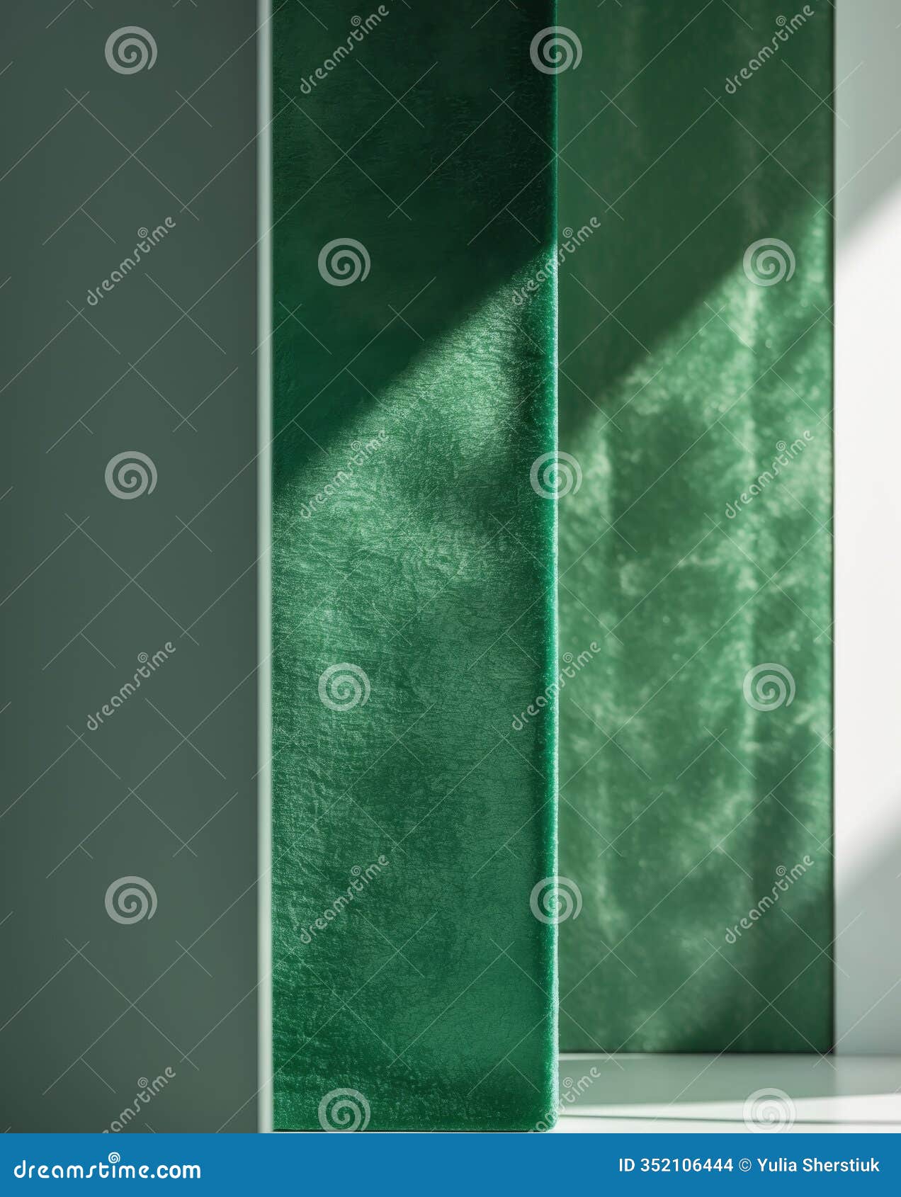 Luxurious Emerald Green Velvet Wall Plush Texture Catches the Light ...