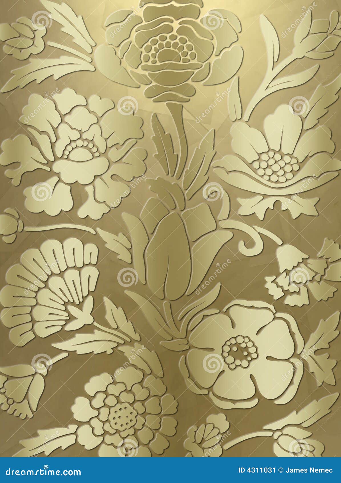 Luxurious Floral Print Background Stock Illustration - Illustration of ...