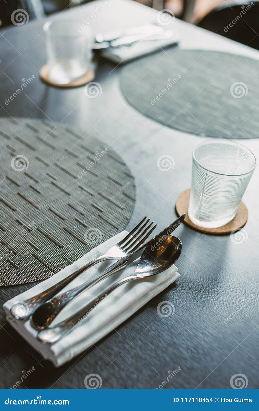 Luxurious Fork and Spoon on the Dining Table Stock Photo - Image of ...