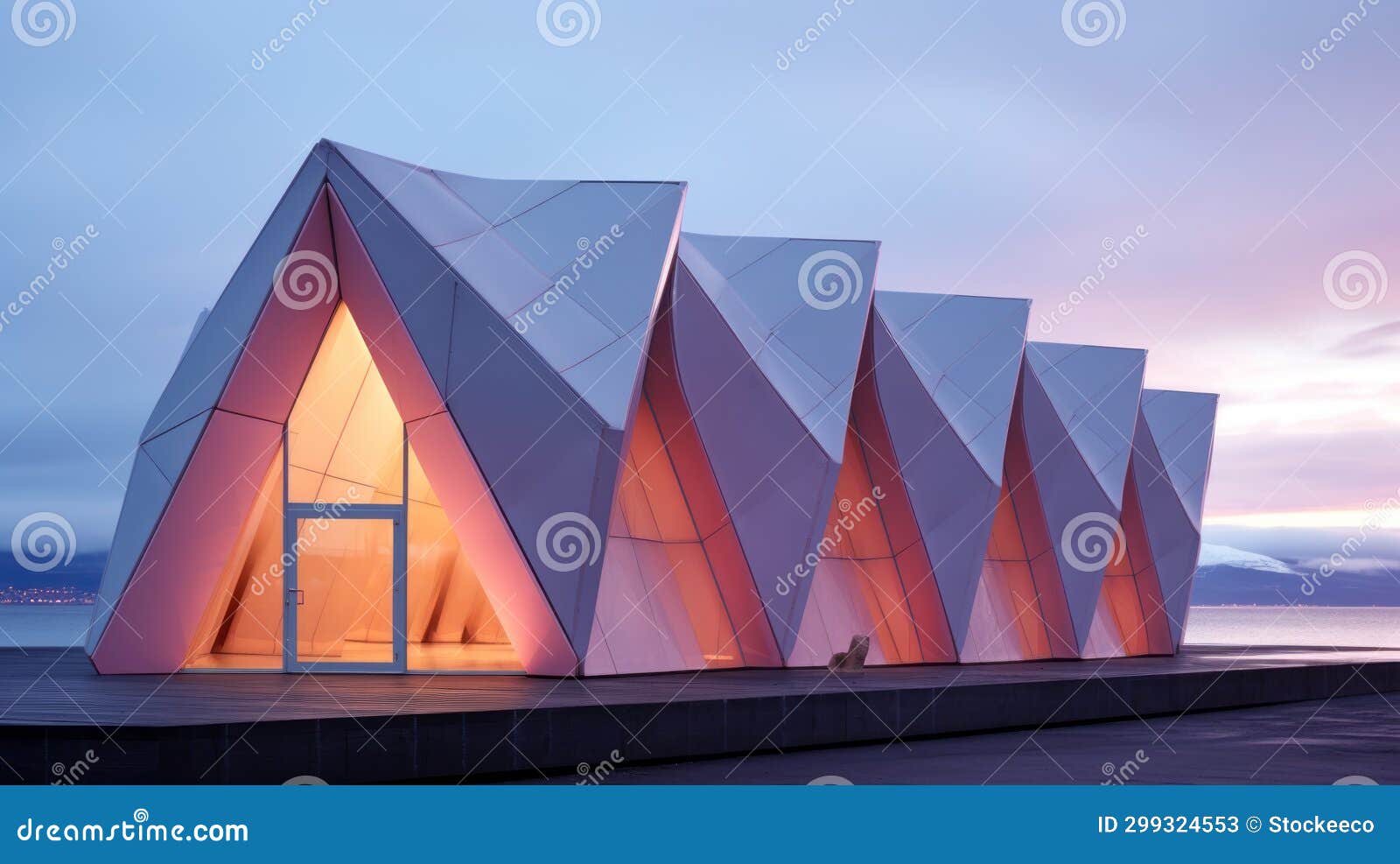 Luxurious Geometry: a Stunning Triangular Structure with Luminous Hues ...