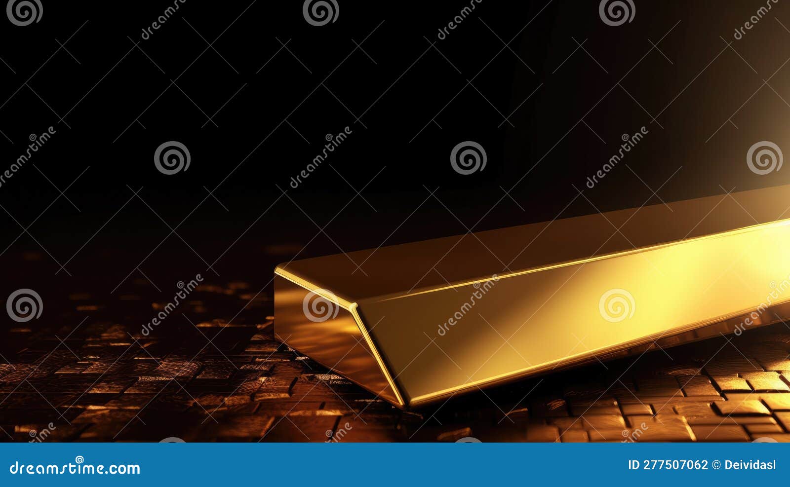 Luxurious Gold Bar Background with Generous Copy Space Stock ...