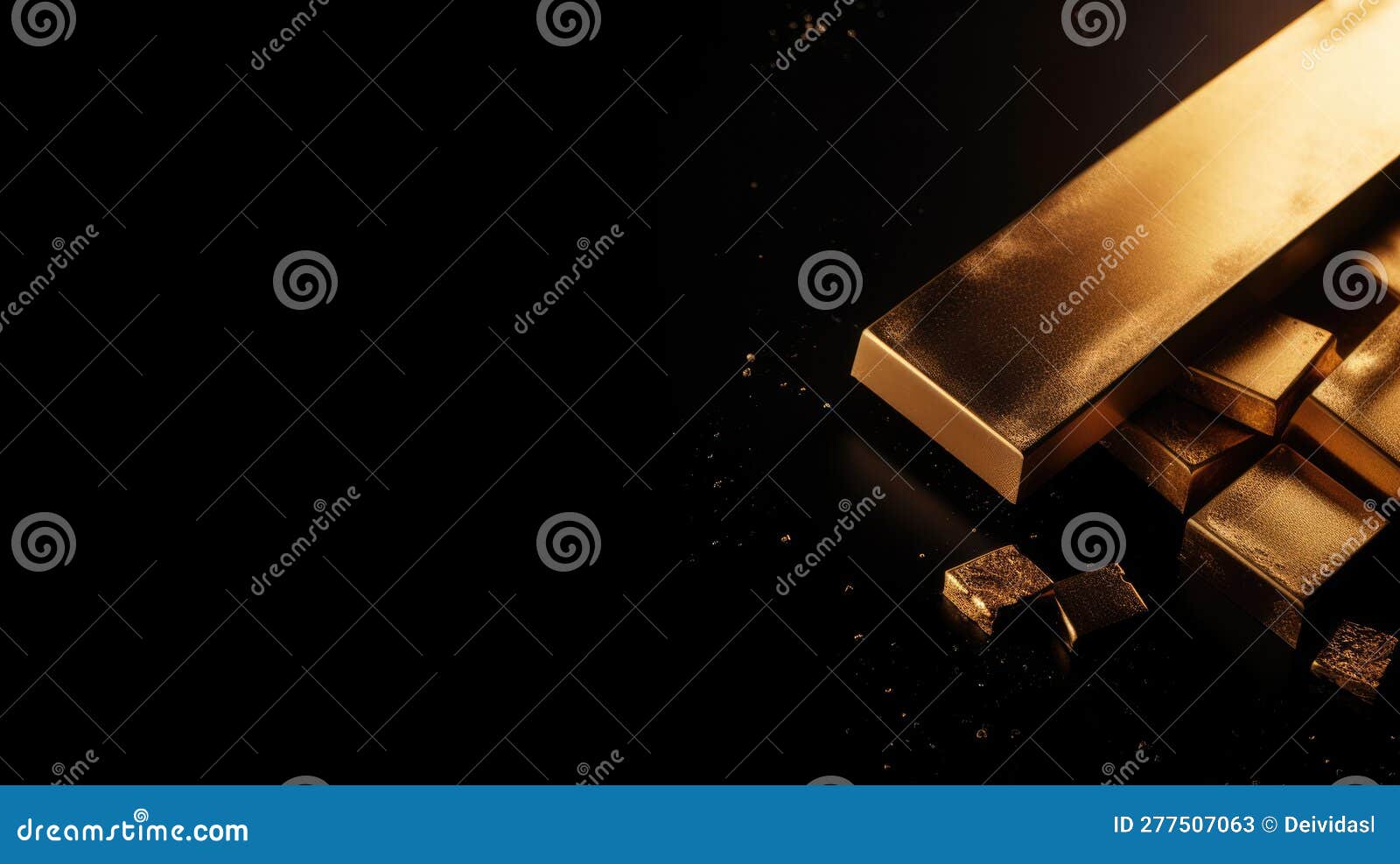 Luxurious Gold Bar Background with Generous Copy Space Stock ...