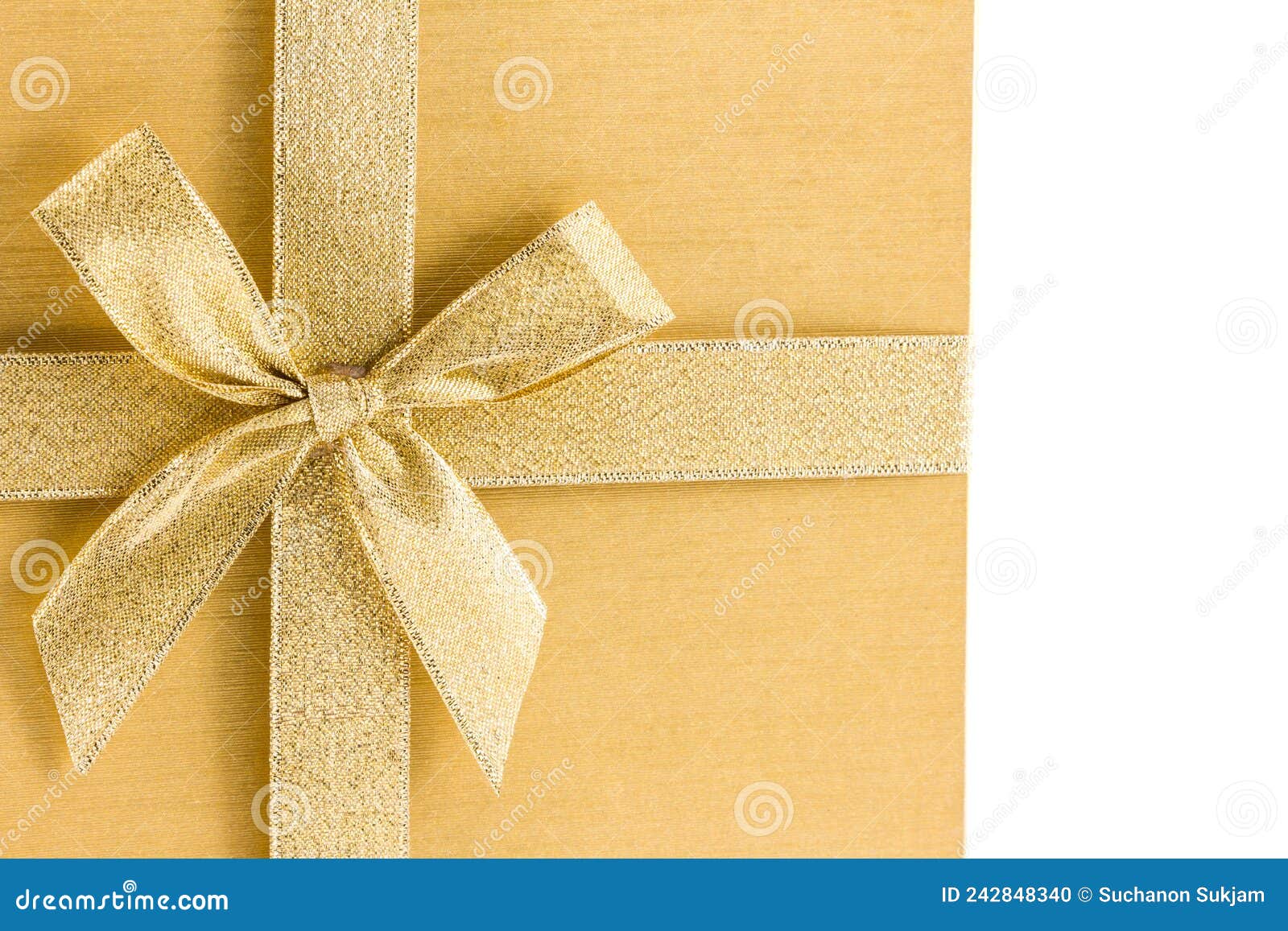 Luxurious gold gift box stock photo. Image of ornate - 242848340