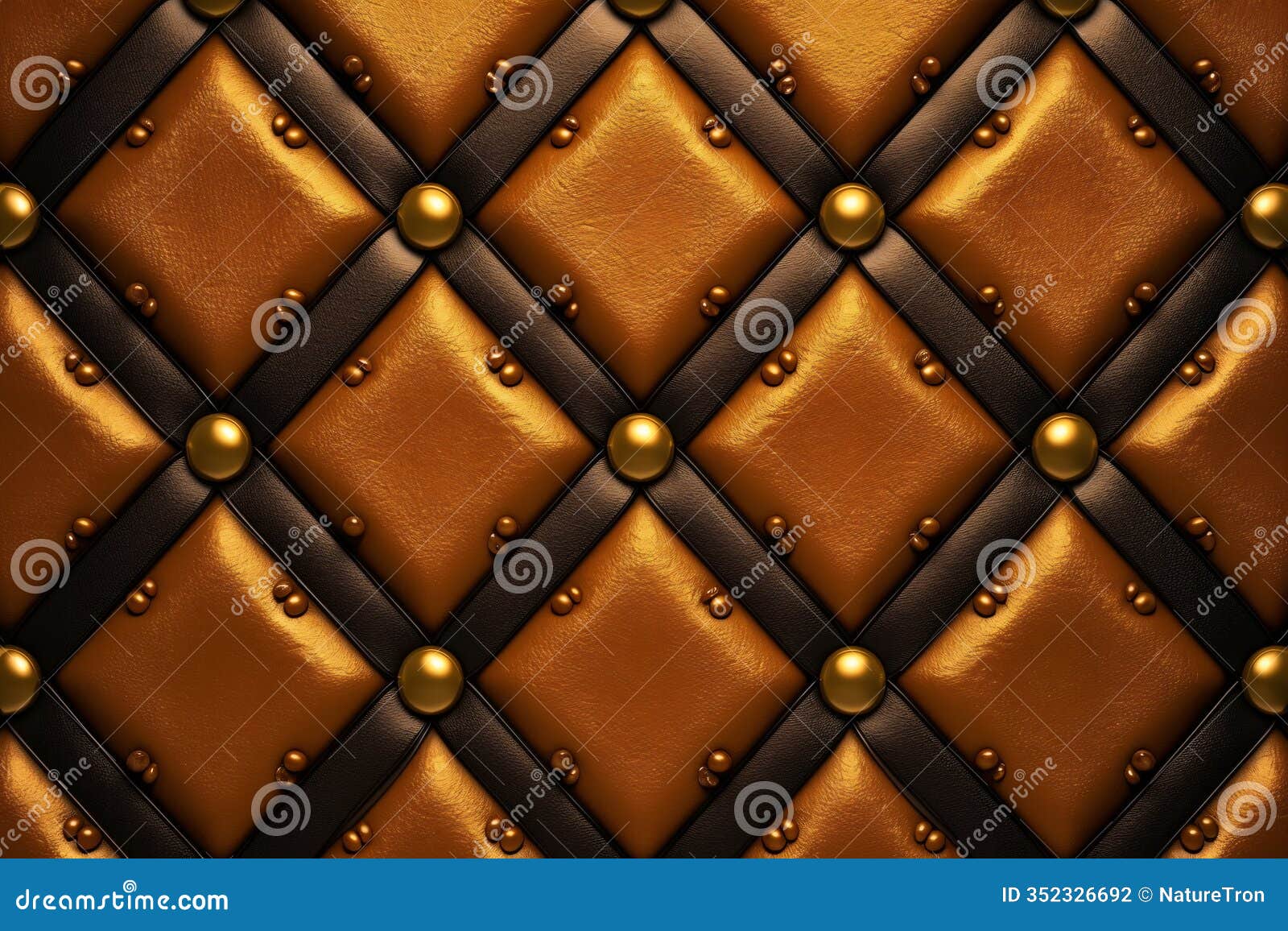 Luxurious Golden and Black Leather Texture: a Diamond Pattern Design ...