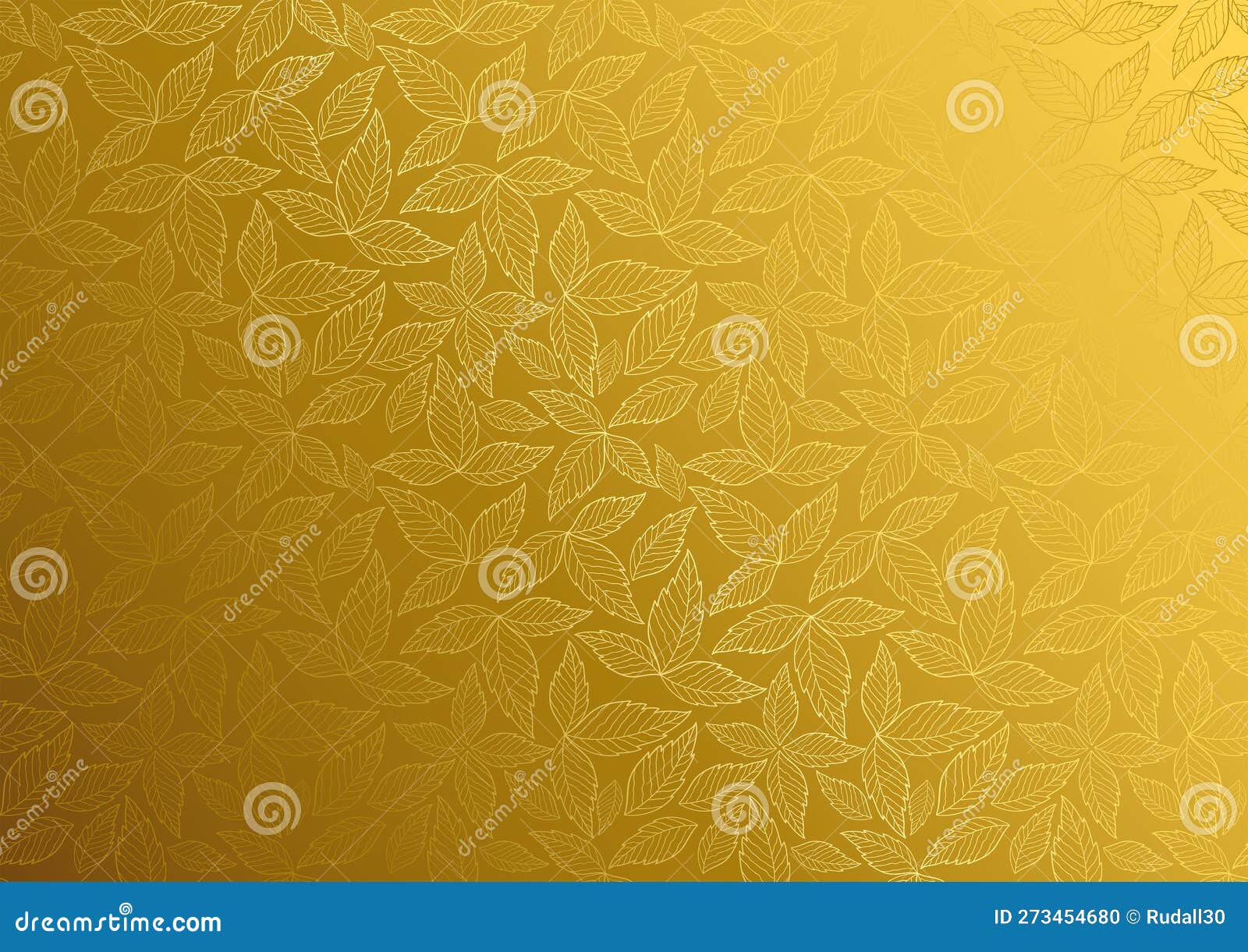 Luxurious Golden Leaves Seamless Pattern Stock Vector - Illustration of ...