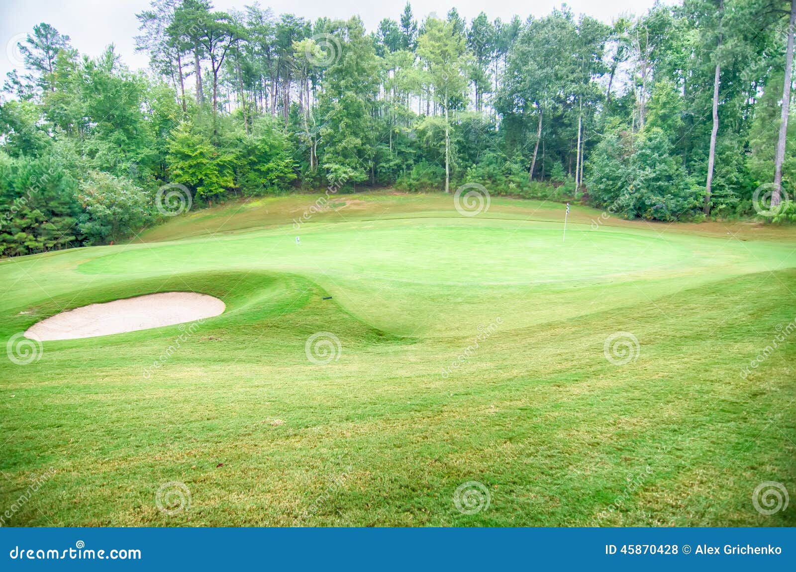 Luxurious Golf Course on Cloudy Day Stock Photo - Image of germany ...