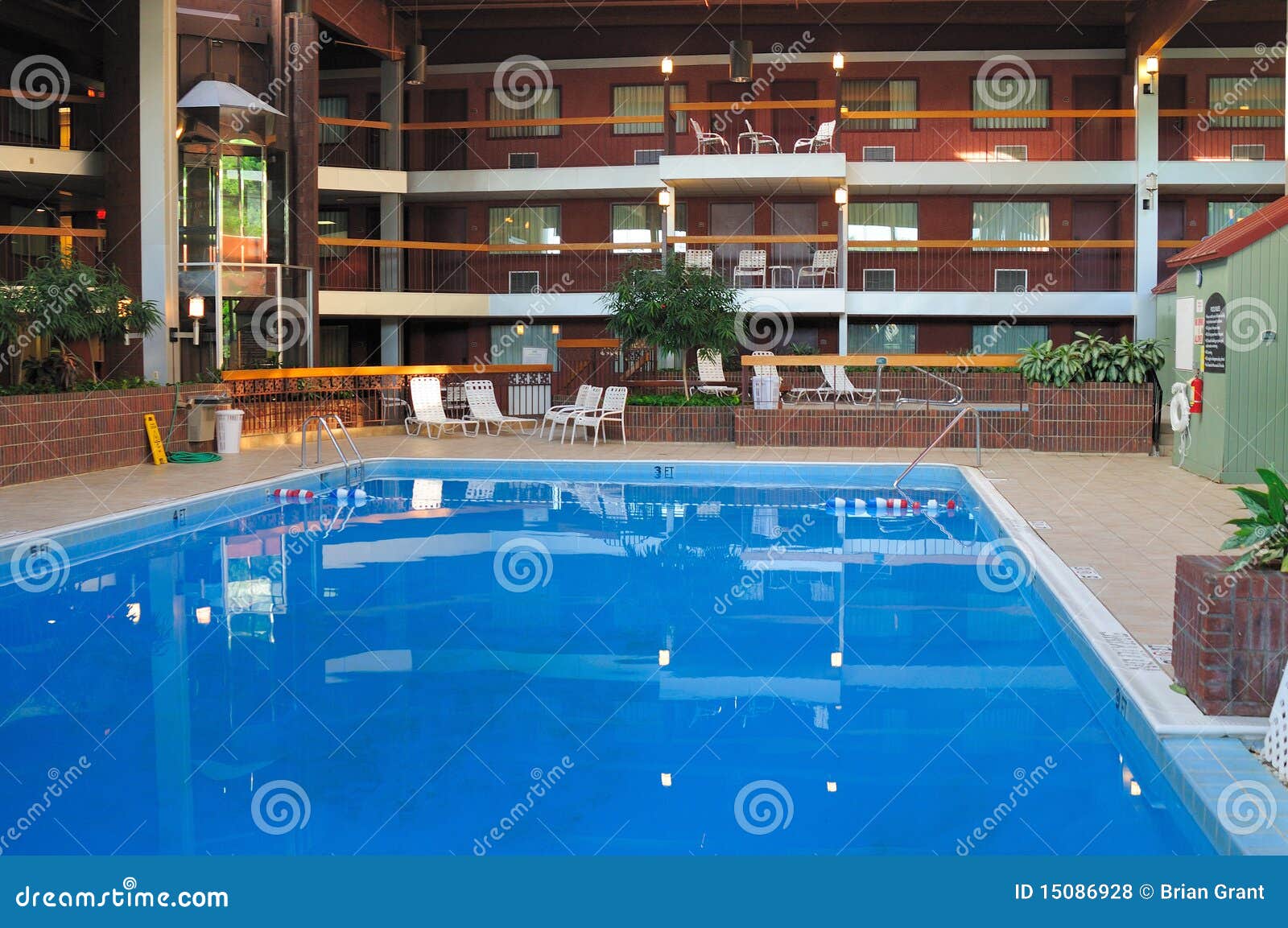 Luxurious Hotel Swimming Pool Stock Photo - Image of blue, balconies ...