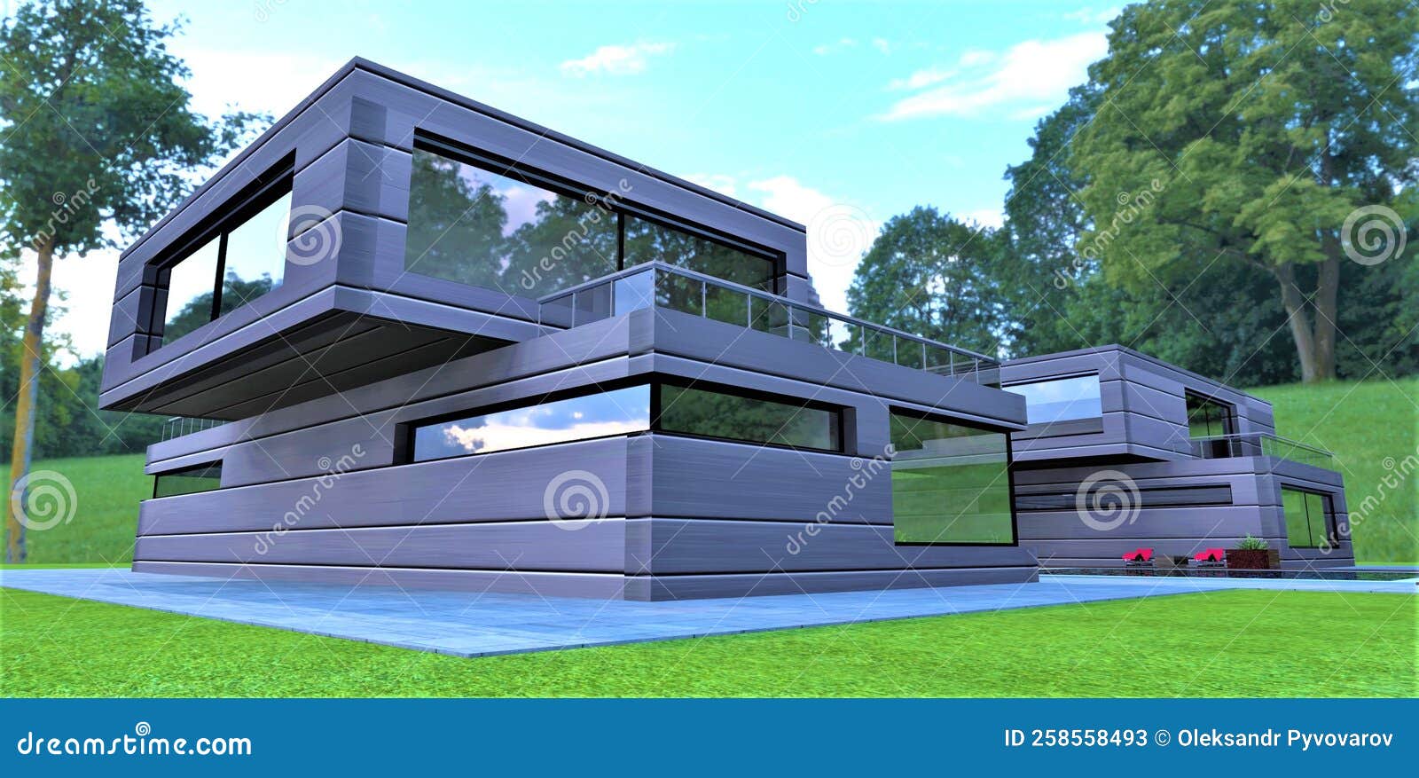 Luxurious Housing in an Ecologically Clean Park Area. Facade Cladding ...