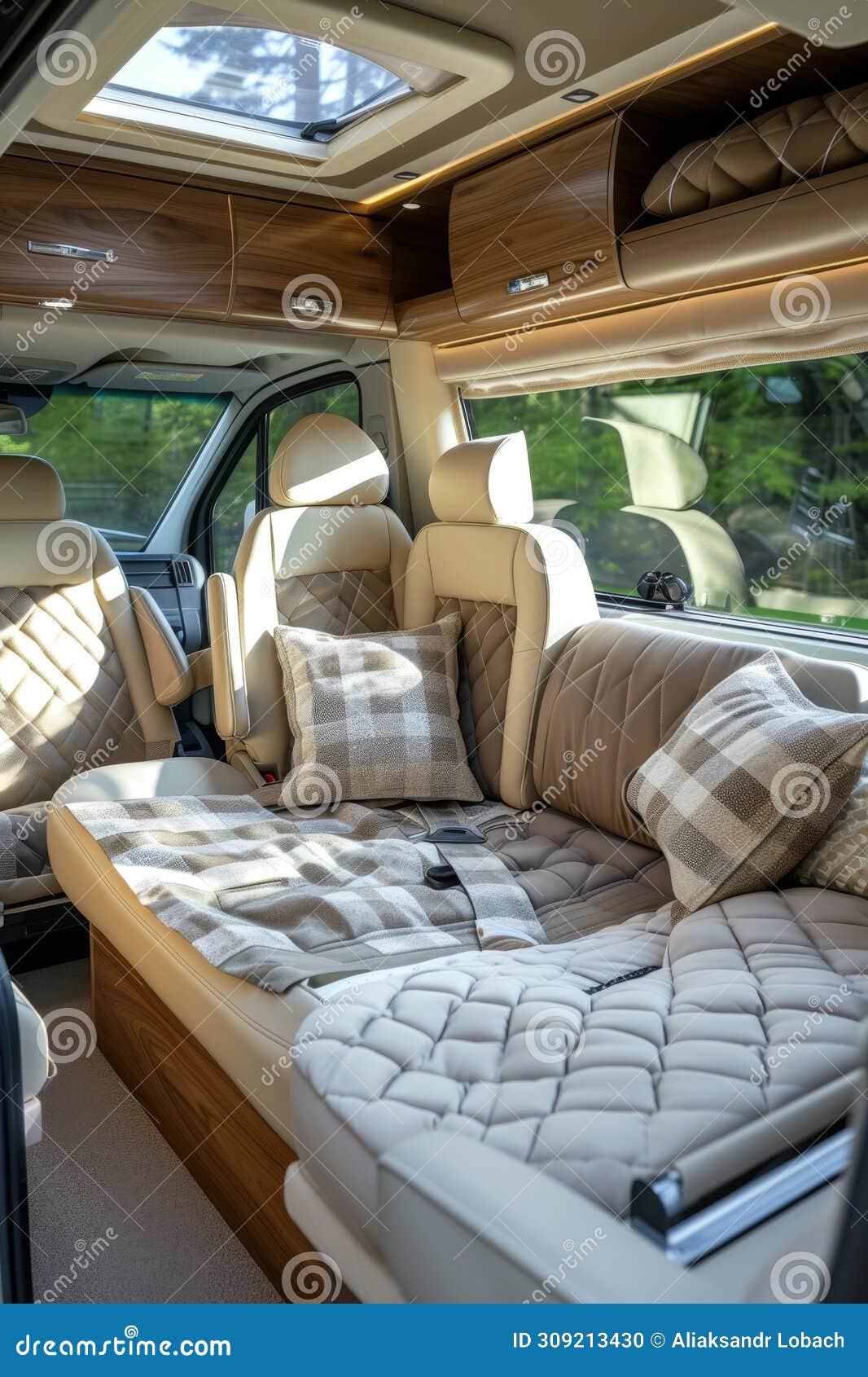 Luxurious Interior Inside the Motorhome. the Concept of a Comfortable ...