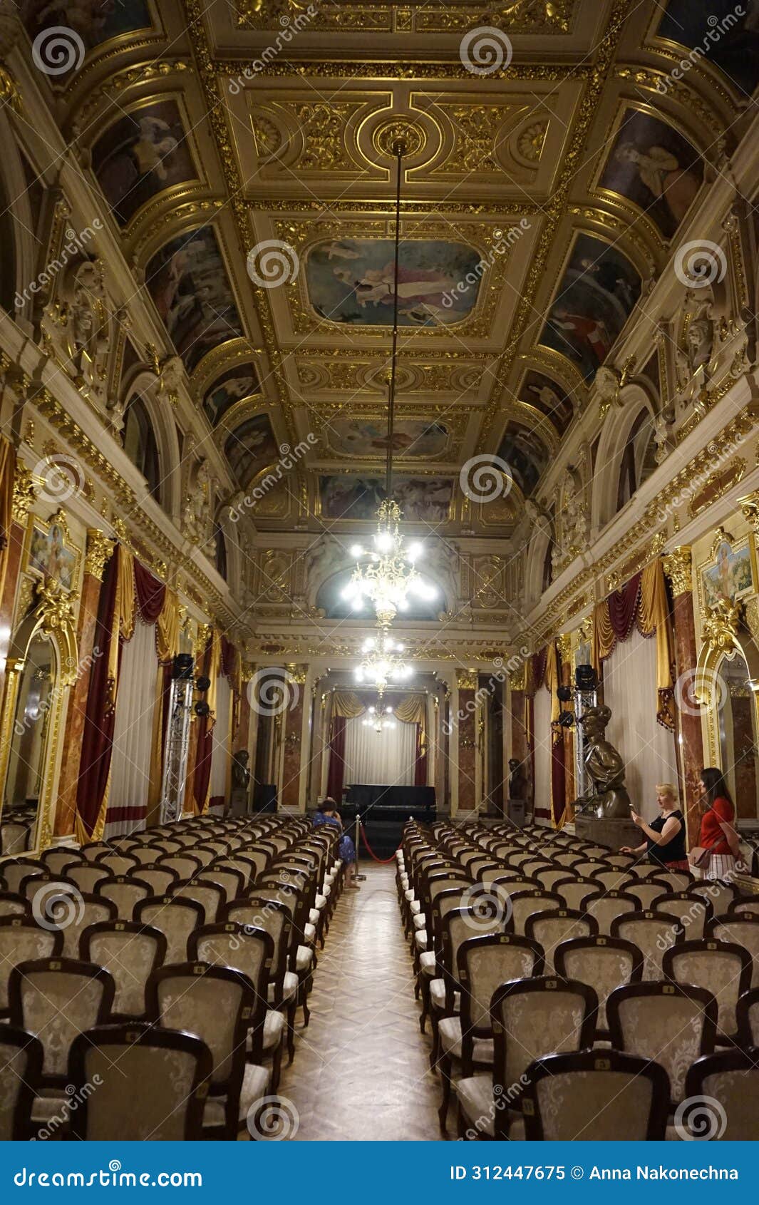 Luxurious Interiors of the Lviv Opera House. Editorial Image - Image of ...