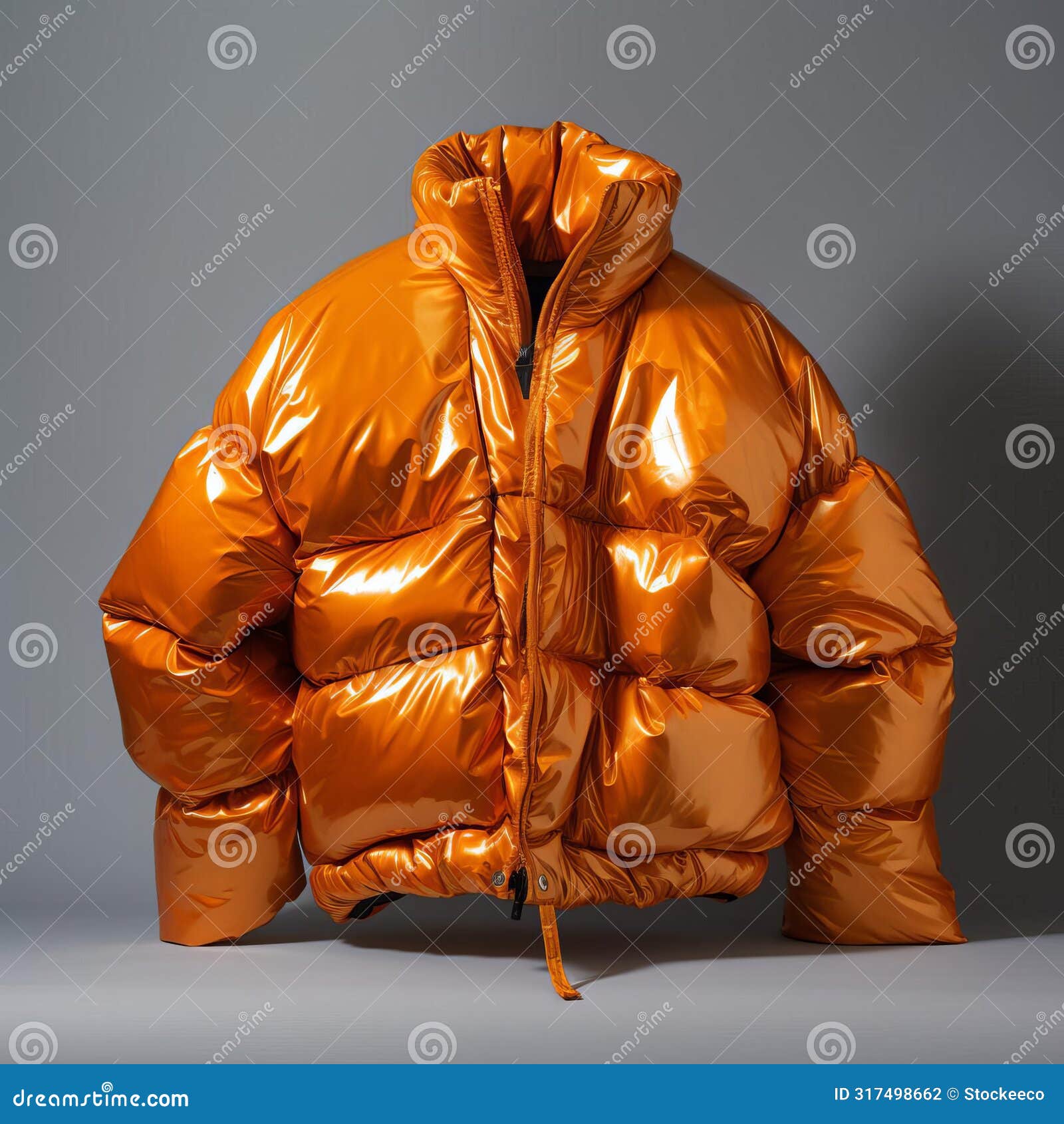 Shiny Bumpy Texture Jacket Against Solid White Background Image Stock ...