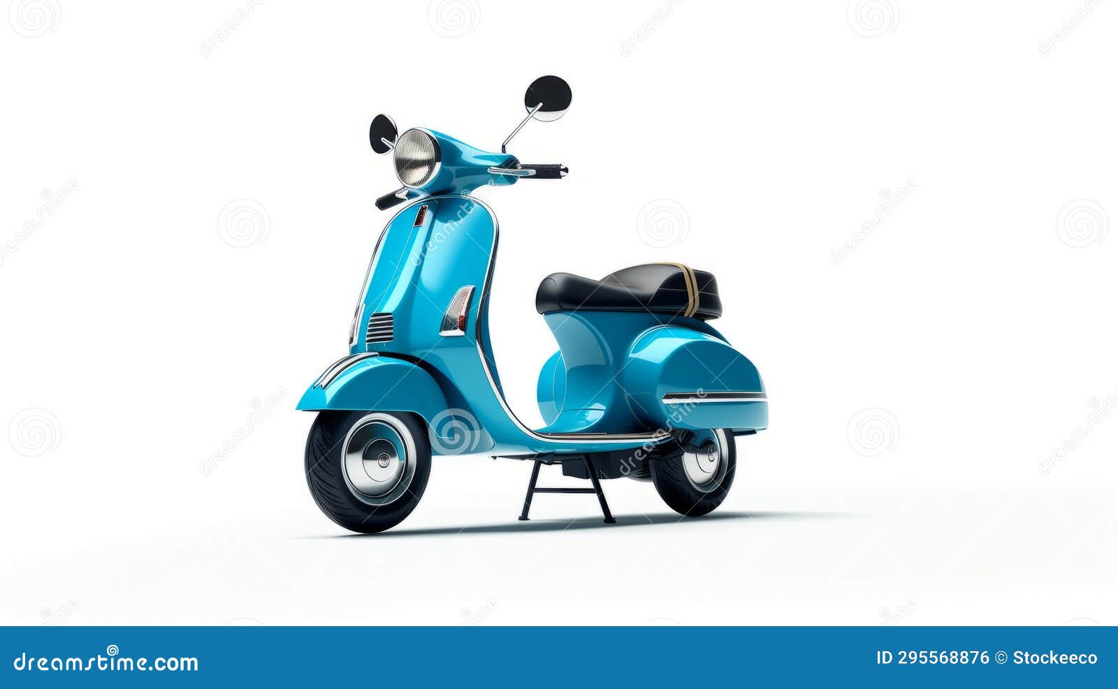 Luxurious Light Blue Scooter with Streamlined Design Stock Illustration ...