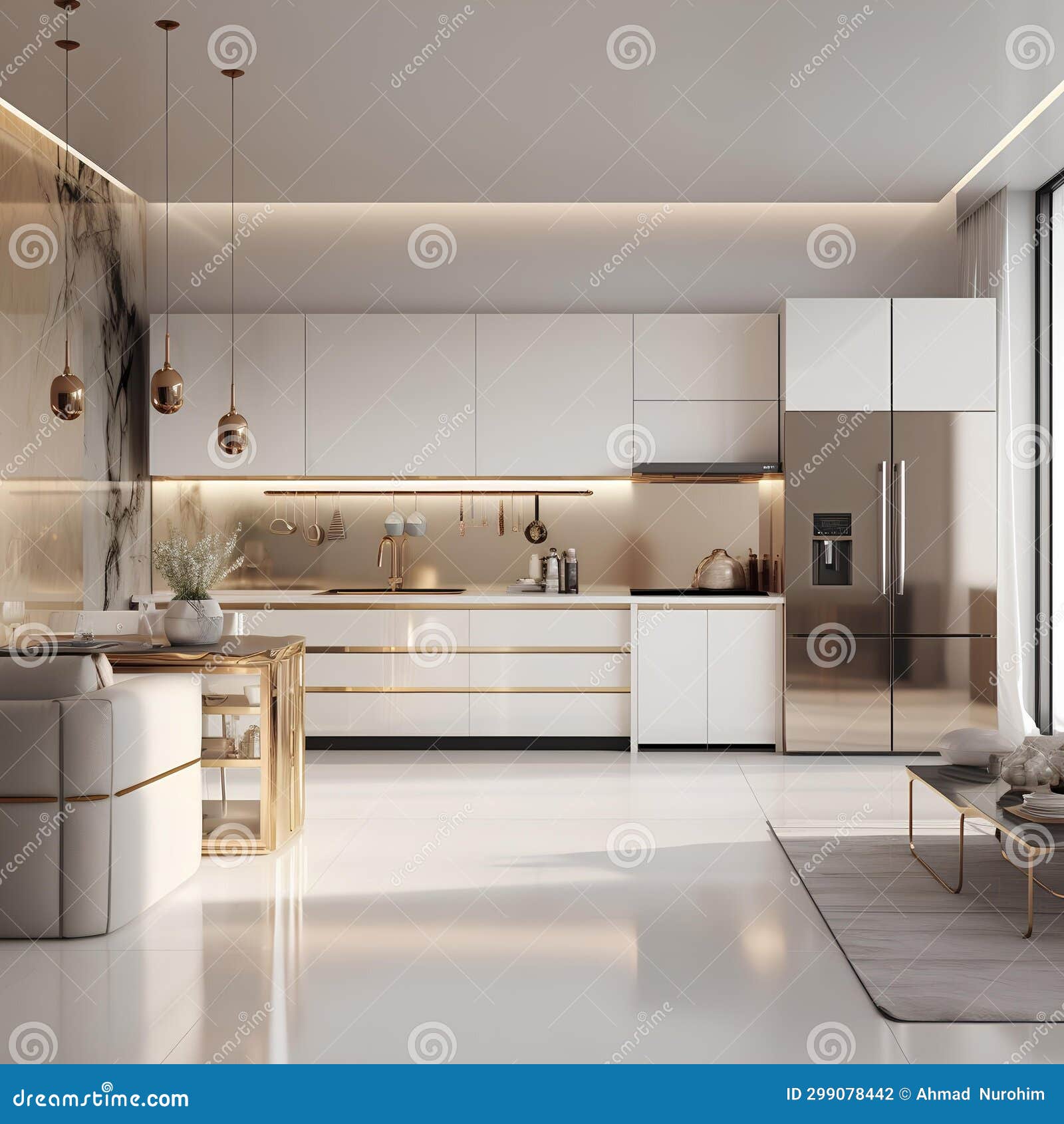 Luxury Modern Kitchen Concept Stock Photo - Image of furniture ...