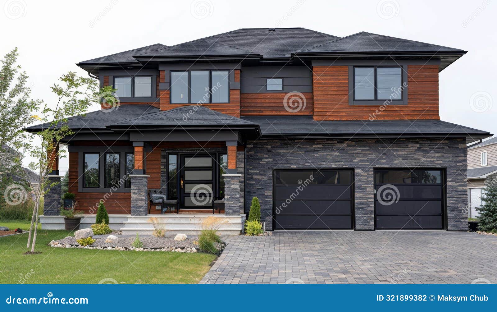 Luxurious Modern Style Home with Attached Garage in New Construction ...