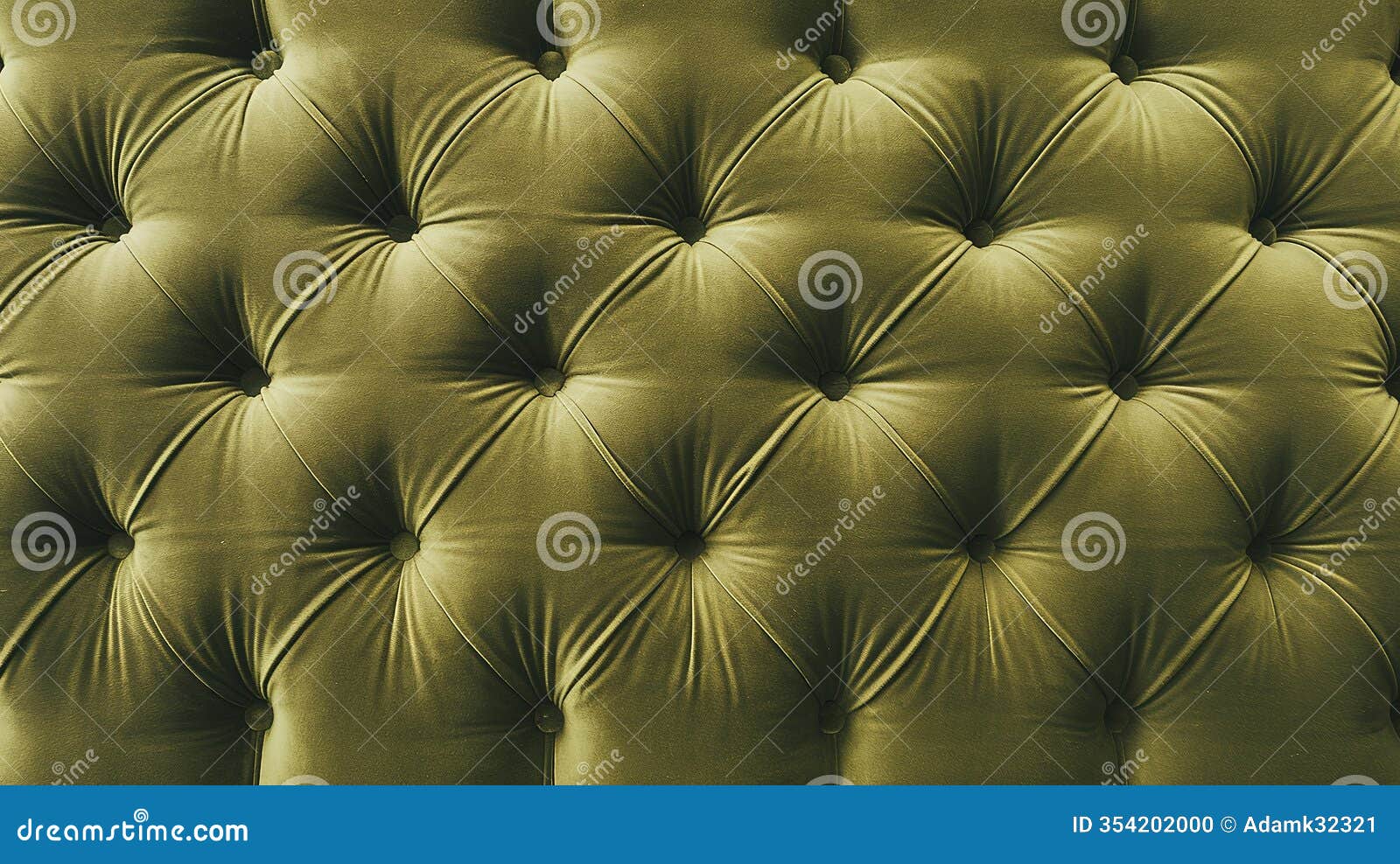 Luxurious Olive Green Upholstered Tufted Fabric Texture with Button ...