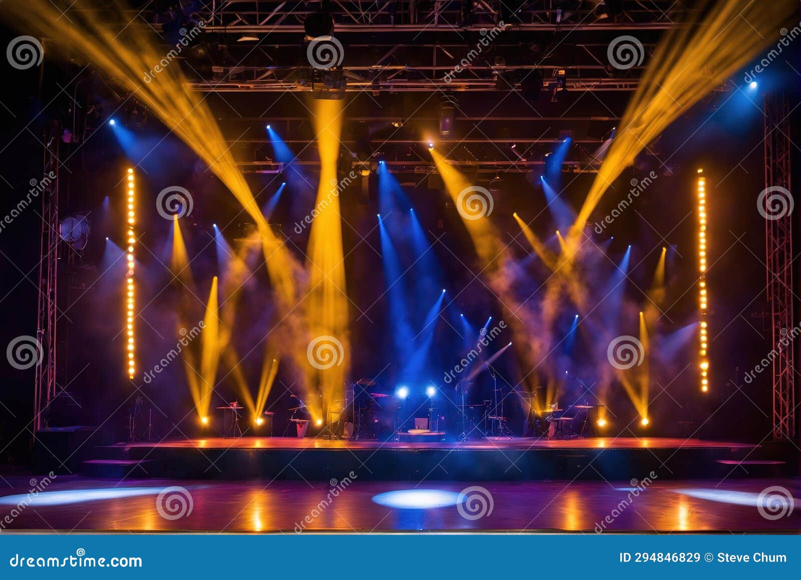 A Luxurious Performance Stage Under the Bright Spotlight Stock ...