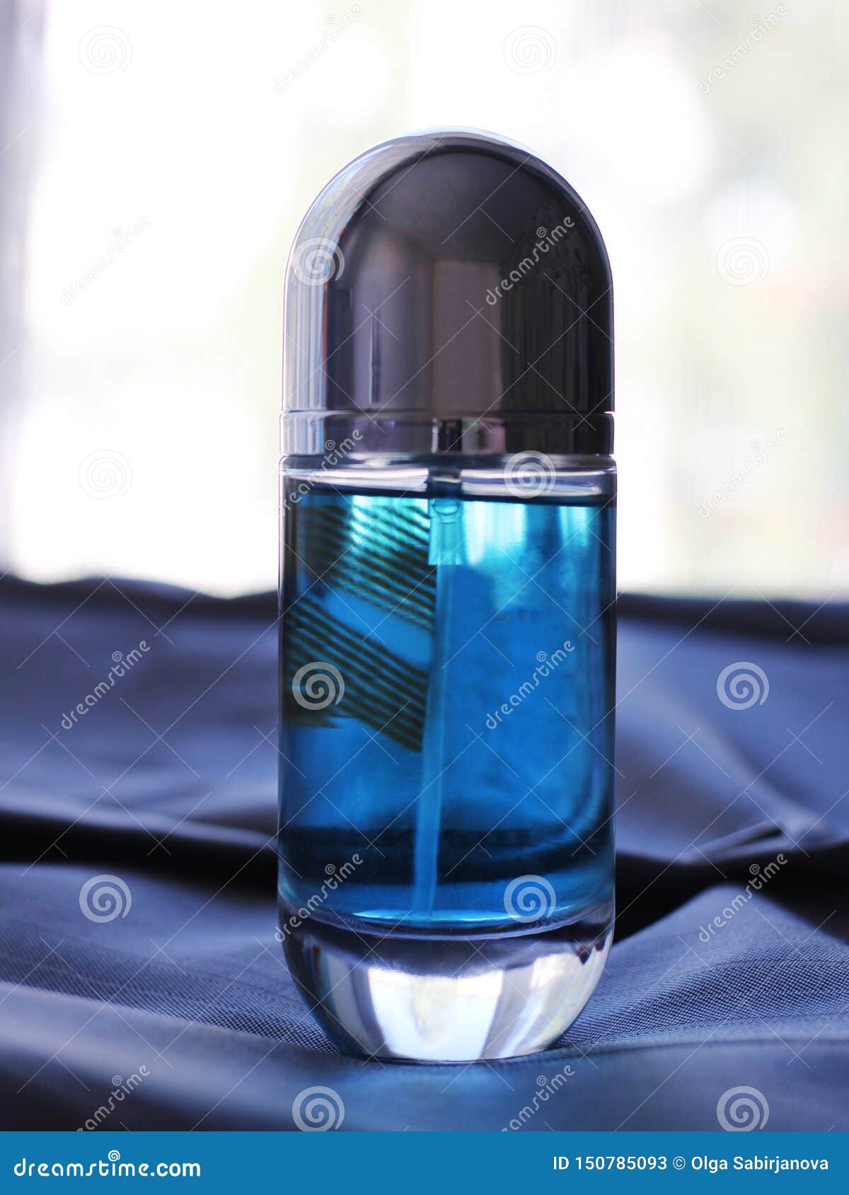 A Luxurious Perfume Bottle, Blue Style Stock Image - Image of alluring ...